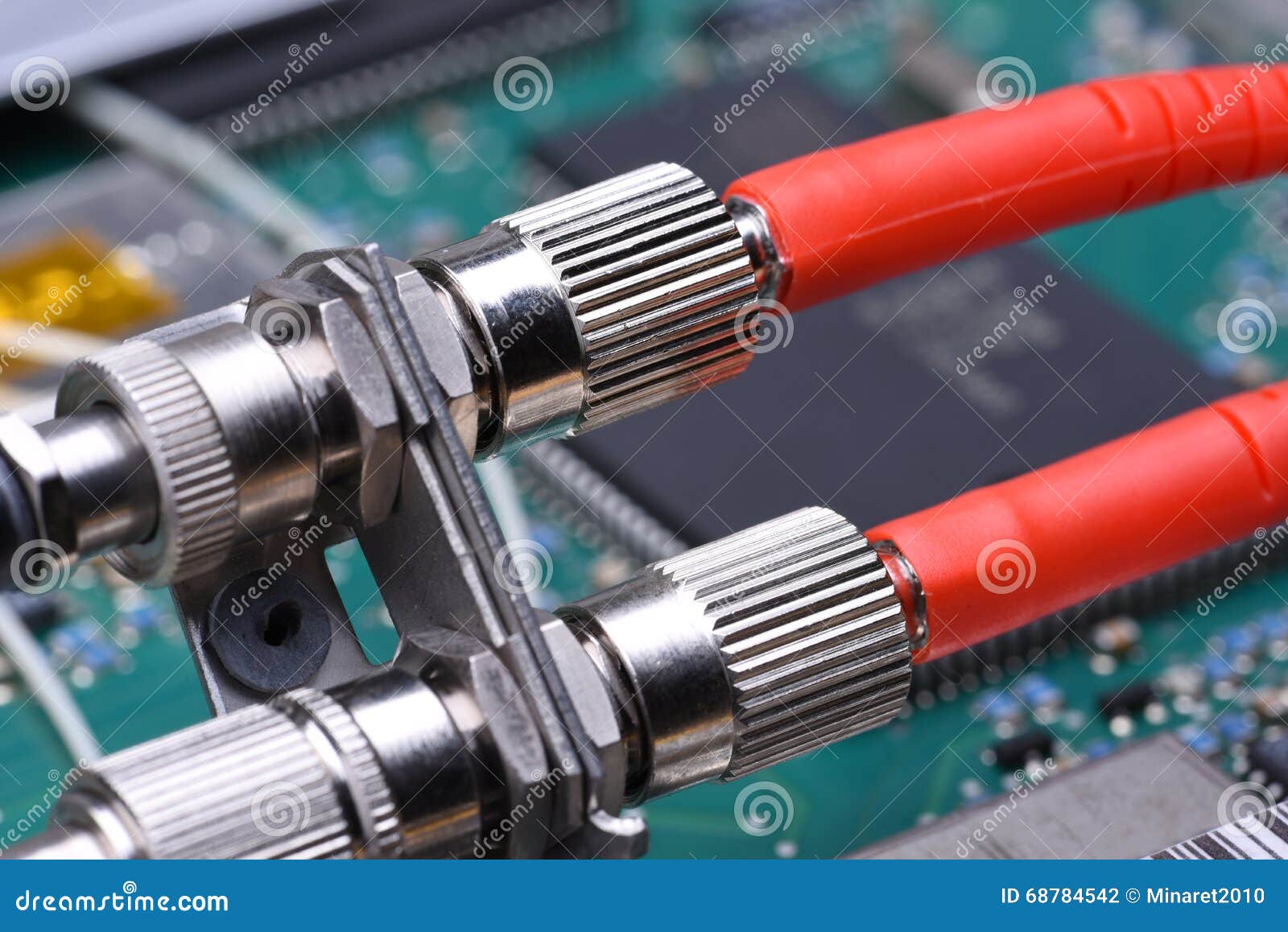 Optical Communication Connectors Stock Photo - Image of internet, cord ...