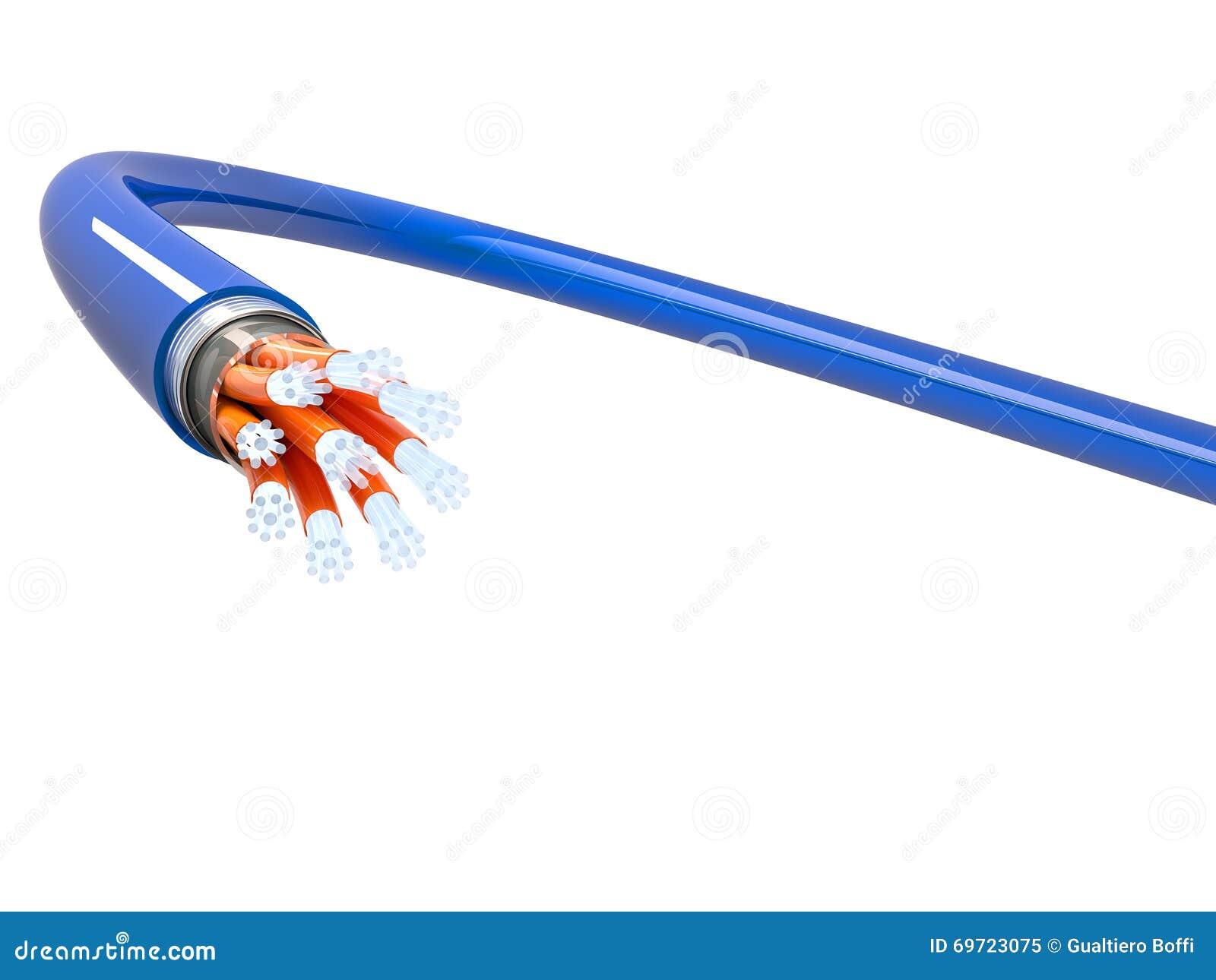 Optical 3d fiber stock illustration. Illustration of computer - 69723075