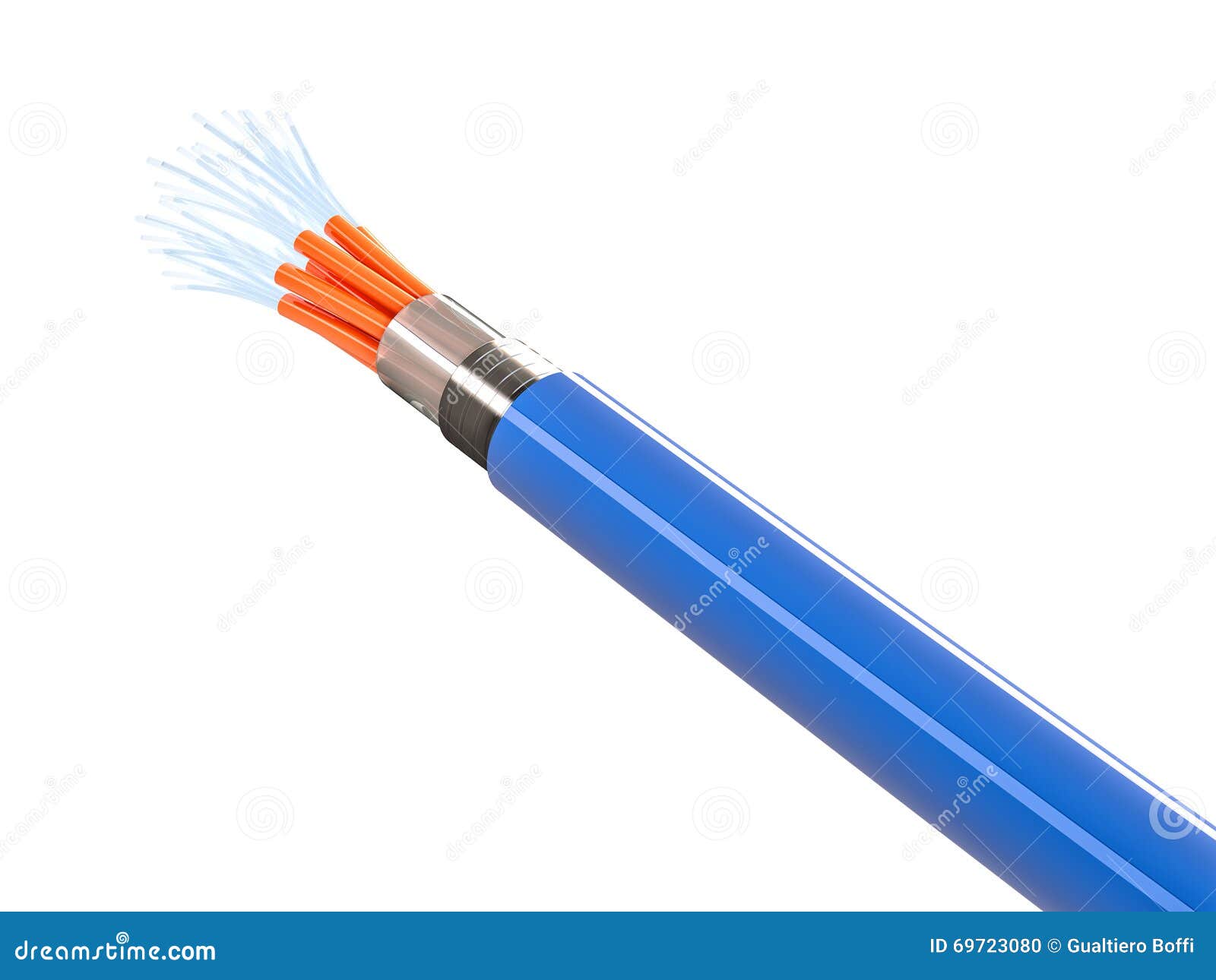 Optical 3d fiber stock illustration. Illustration of optics - 69723080