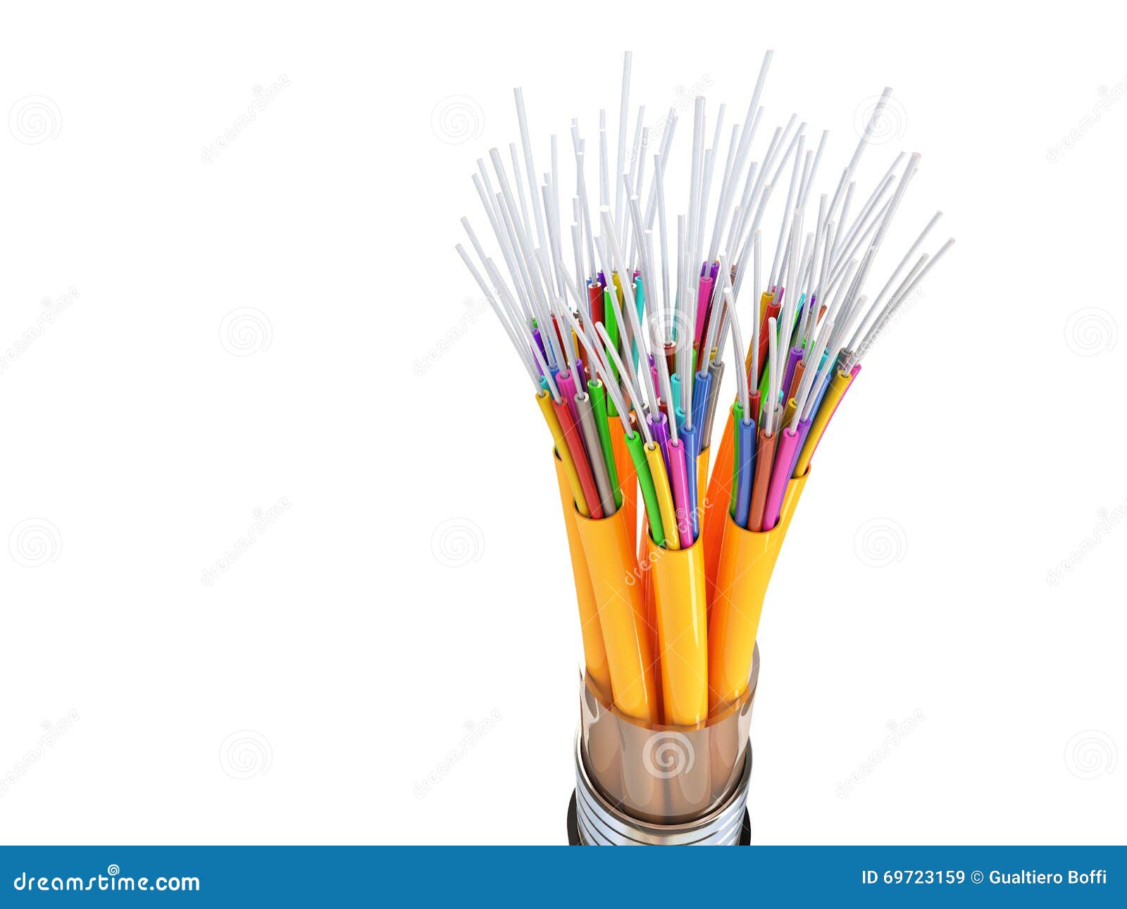 Optical 3d fiber stock illustration. Illustration of computer - 69723159