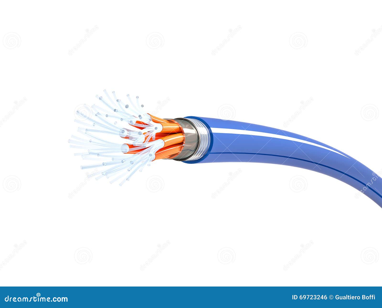 Optical 3d fiber stock illustration. Illustration of blue - 69723246