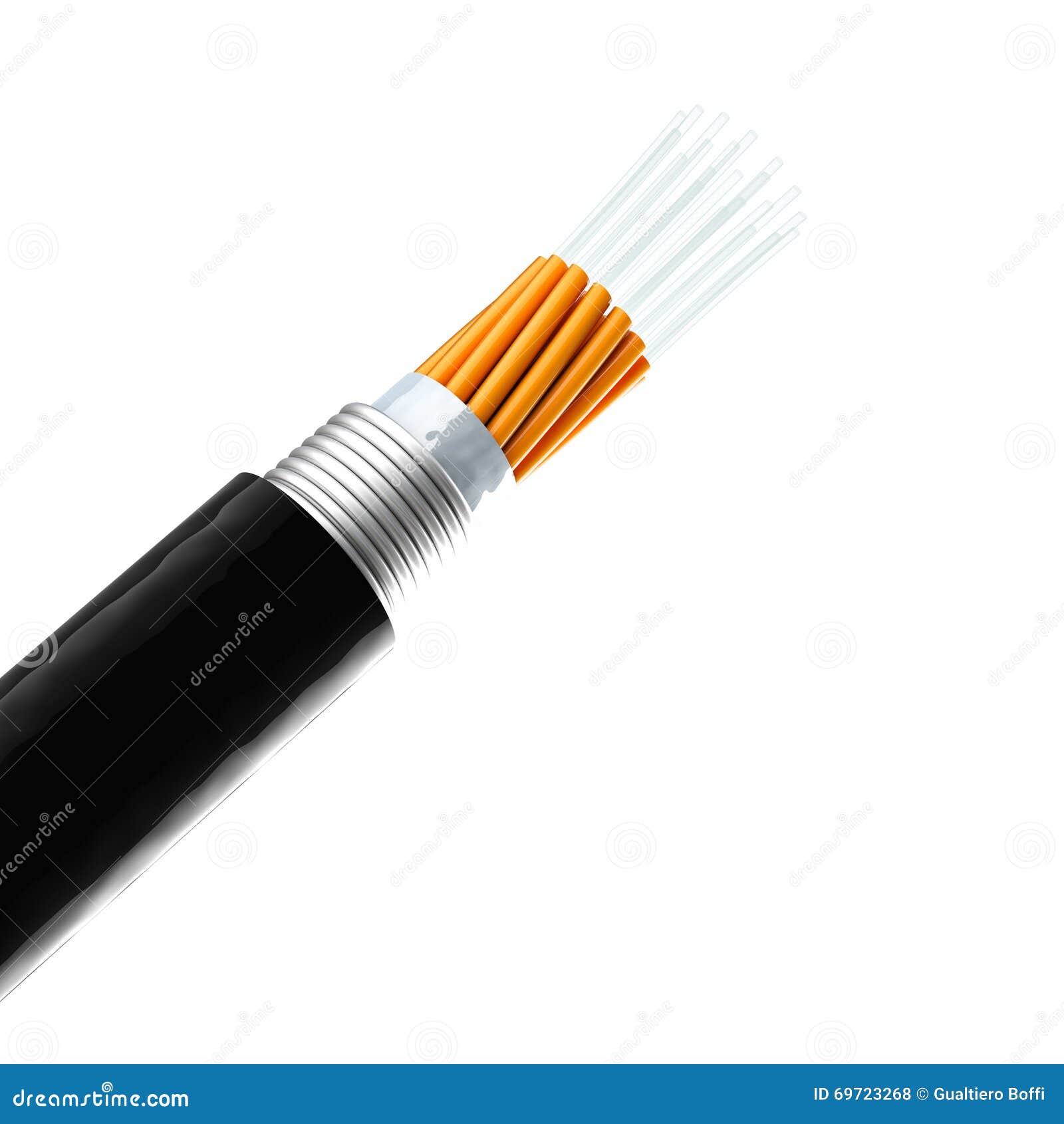 Optical 3d fiber stock illustration. Illustration of fast - 69723268