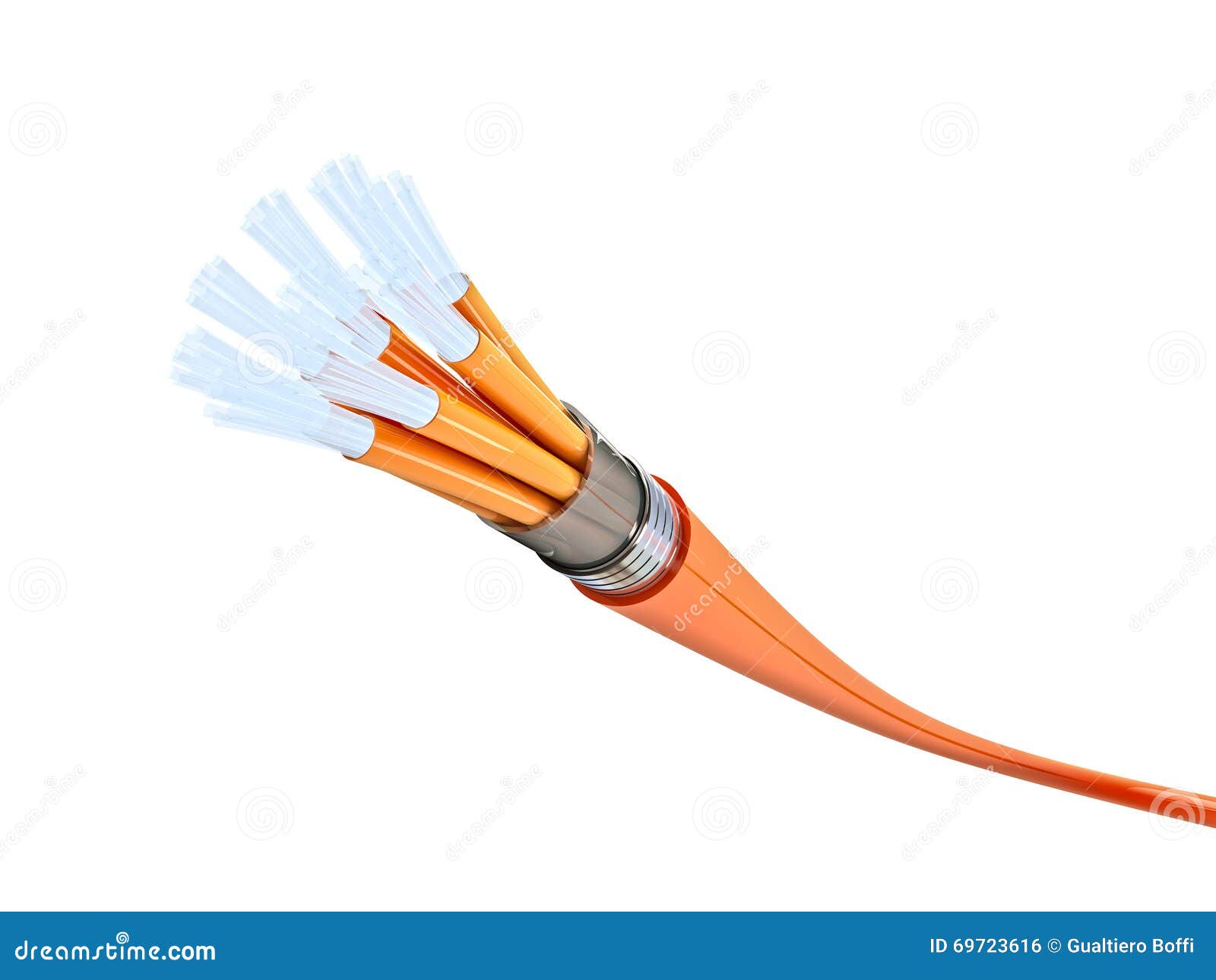 Optical 3d fiber stock illustration. Illustration of connection - 69723616