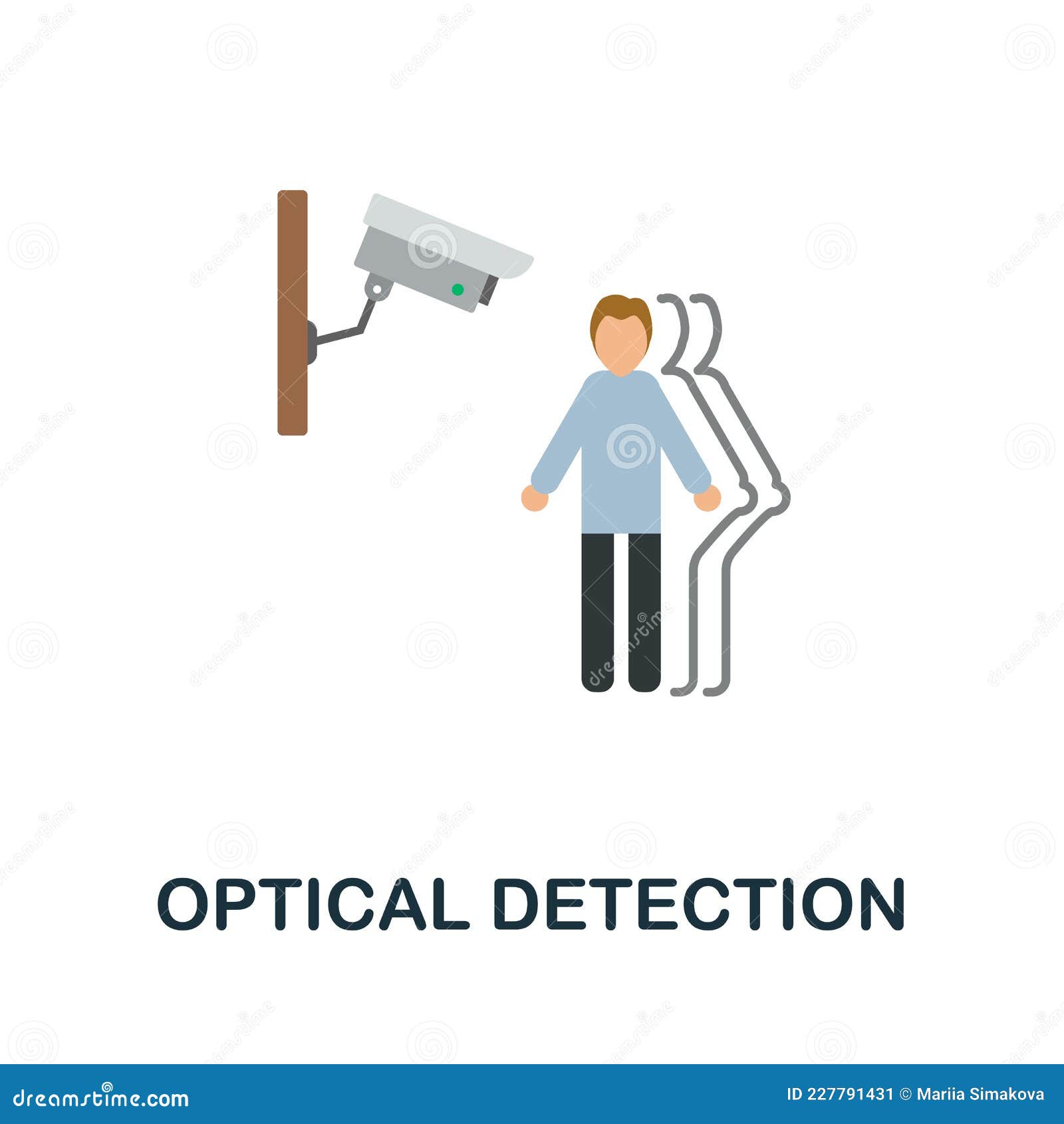 Optical Detection Flat Icon. Colored Sign from Home Security Collection ...