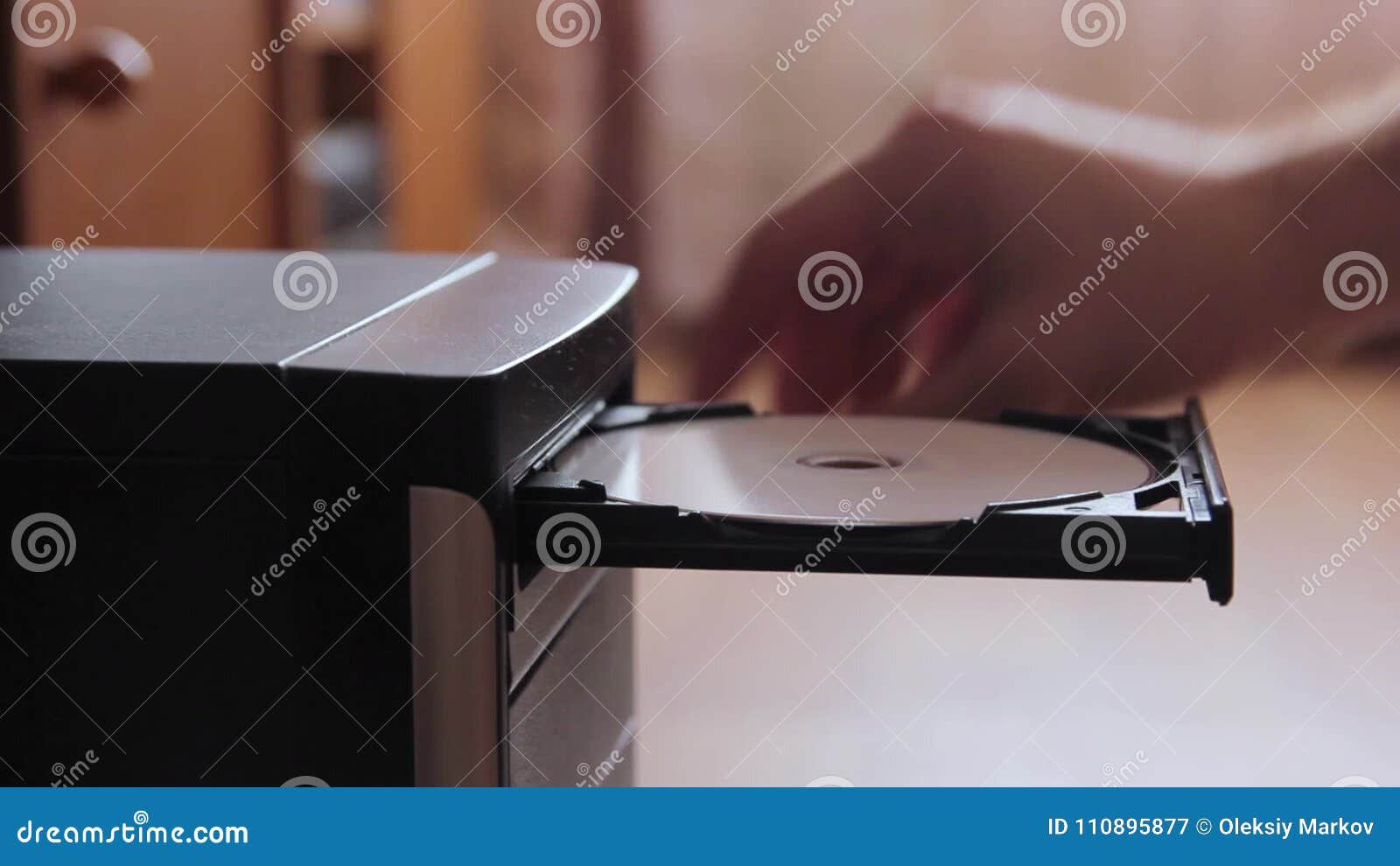 Inserting a Blank CD or DVD into a Laptop Computer Stock Video - Video ...