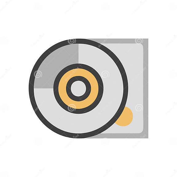 Optical Disc Technology Icon Stock Illustration - Illustration of ...