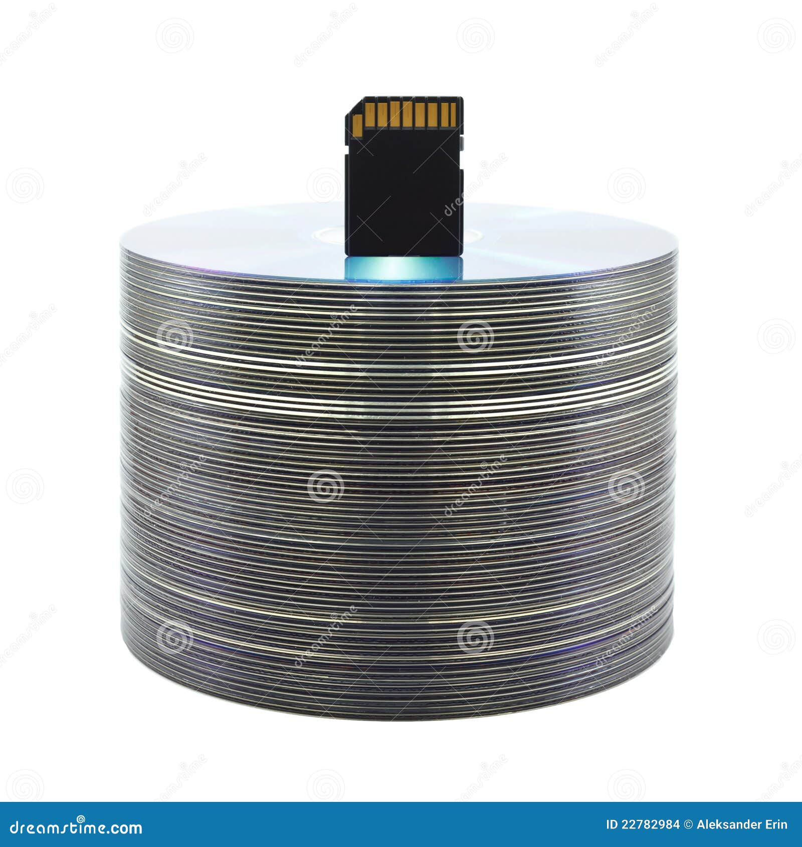 Optical disks and SD card stock photo. Image of data - 22782984