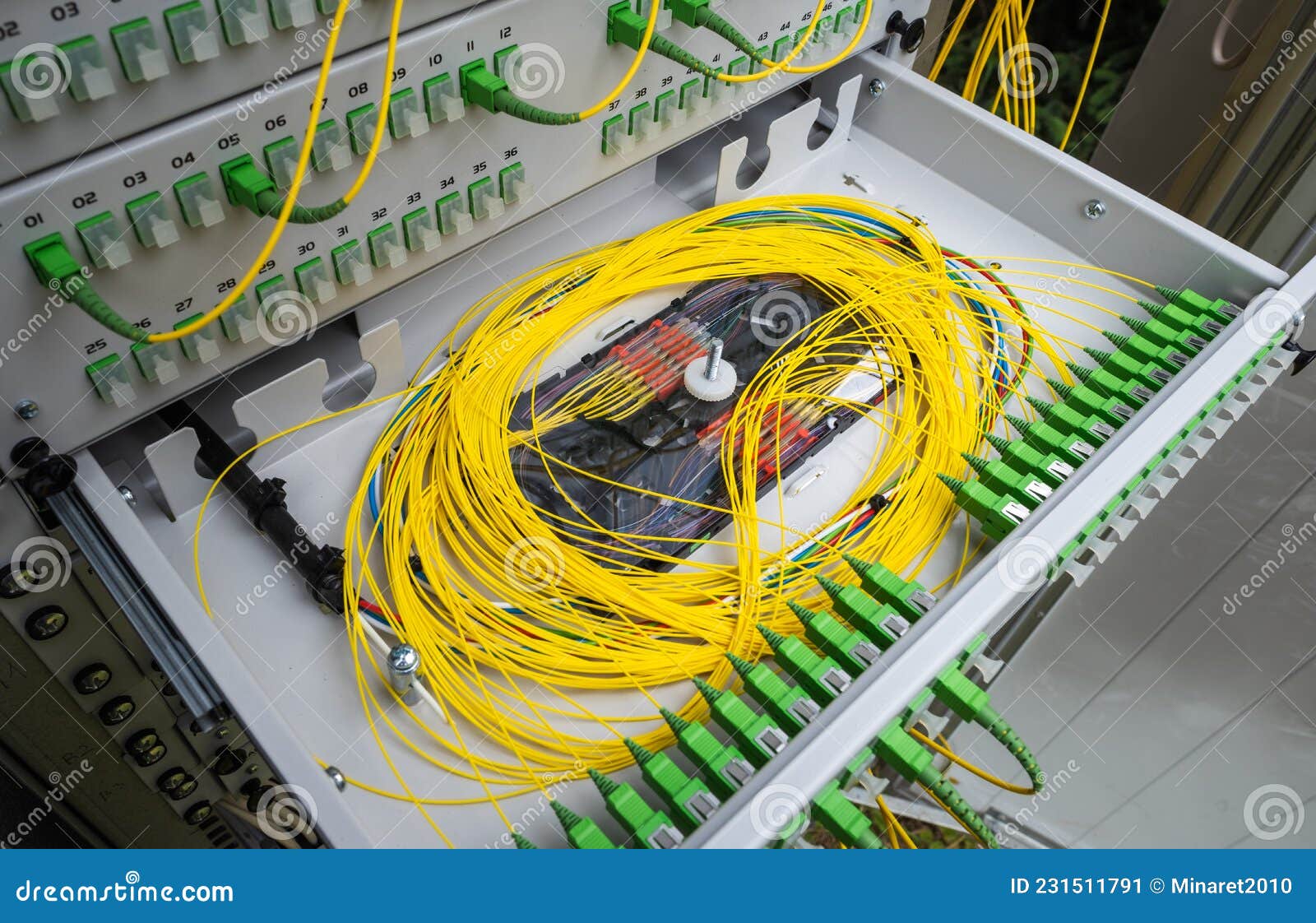 Optical Distribution Frame With Optic Cables Royalty-Free Stock ...