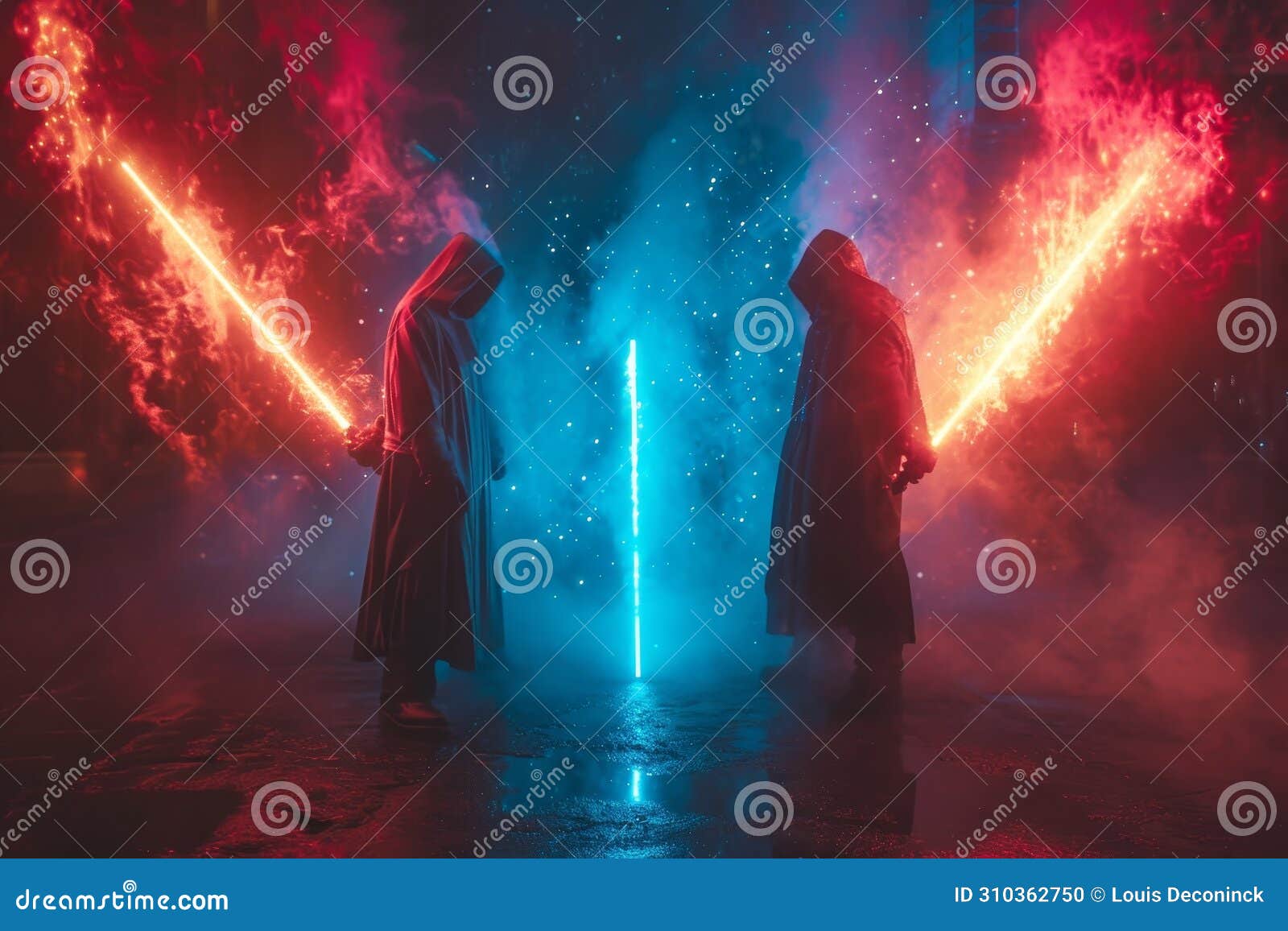 Optical Duel: a Battle of Wits Stock Illustration - Illustration of ...