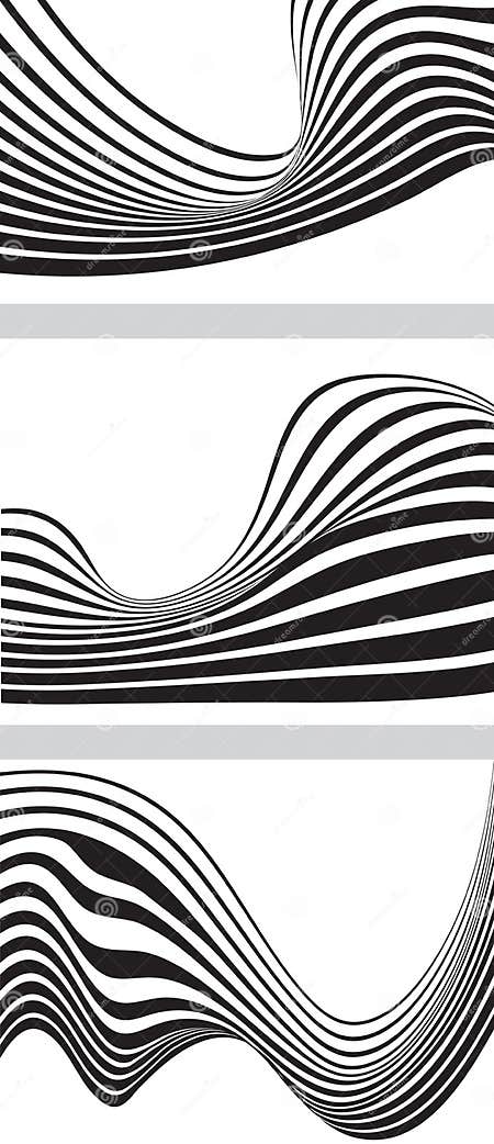 Optical Effect Mobius Wave Stripe Stock Illustration - Illustration of ...