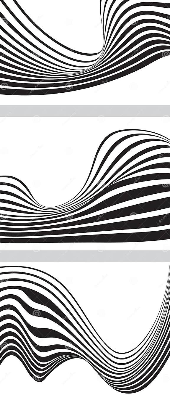 Optical Effect Mobius Wave Stripe Stock Illustration - Illustration of ...