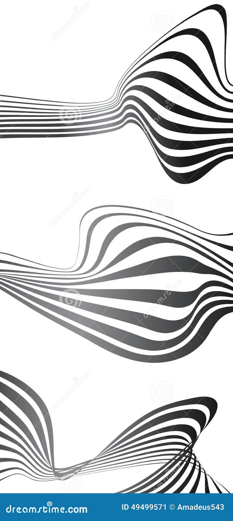 Optical Effect Mobius Wave Stripe Stock Illustration - Illustration of ...