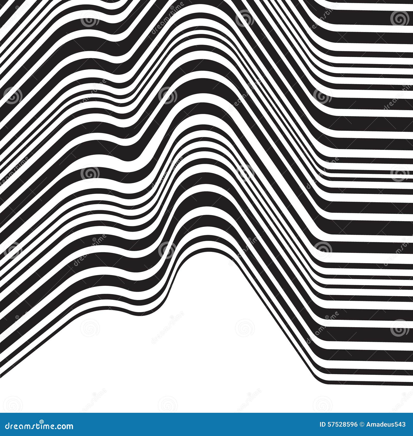 Optical Effect Mobius Wave Stripe Design Movement Stock Vector ...