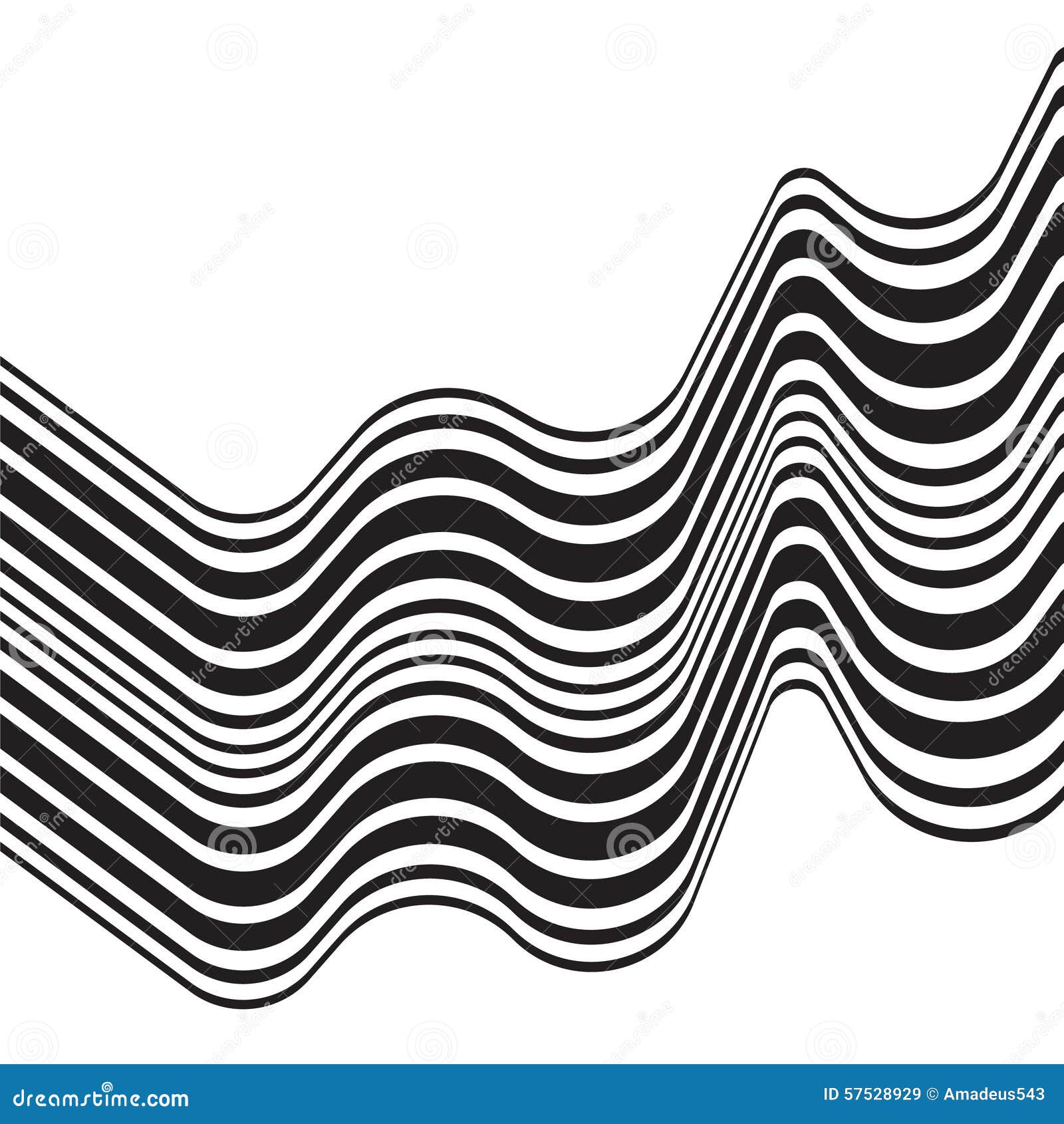 Optical Effect Mobius Wave Stripe Design Movement Stock Vector ...
