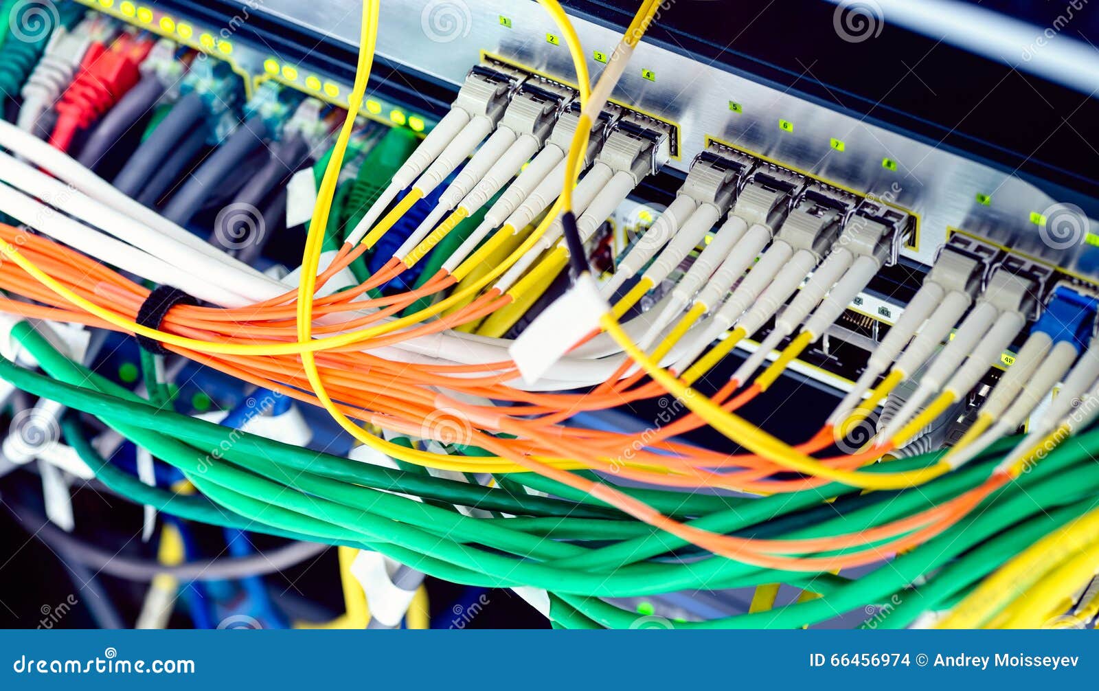 Optical and Ethernet Switches Stock Photo - Image of firewall, internet ...