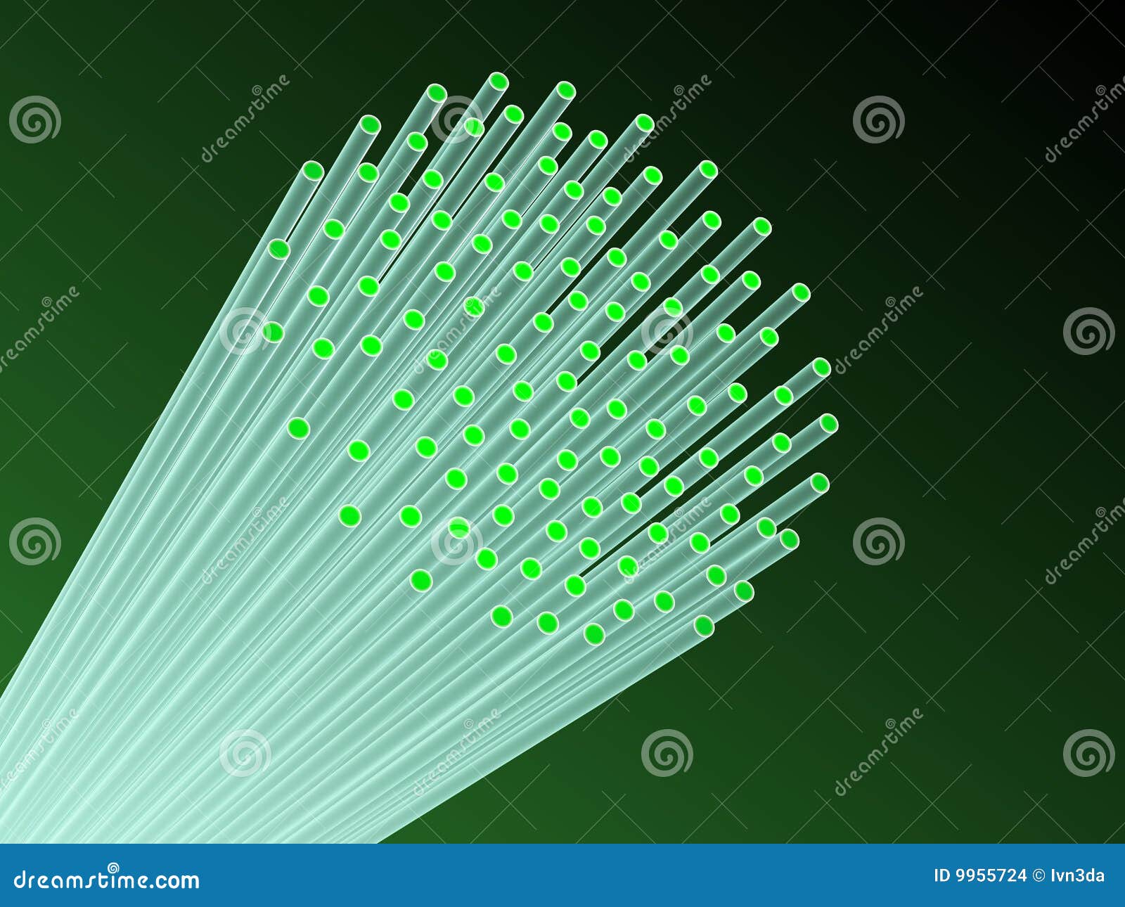 Optical Fiber Breakout Cable Vector Outline Colored Icon ...