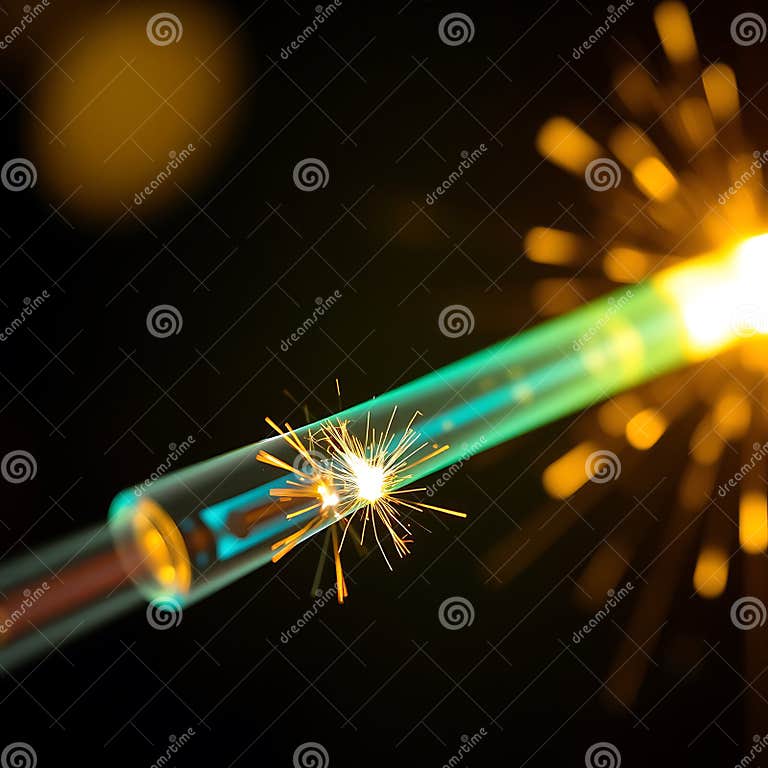 An Optical Fiber Bundle in the Process of Being Connected To an ...
