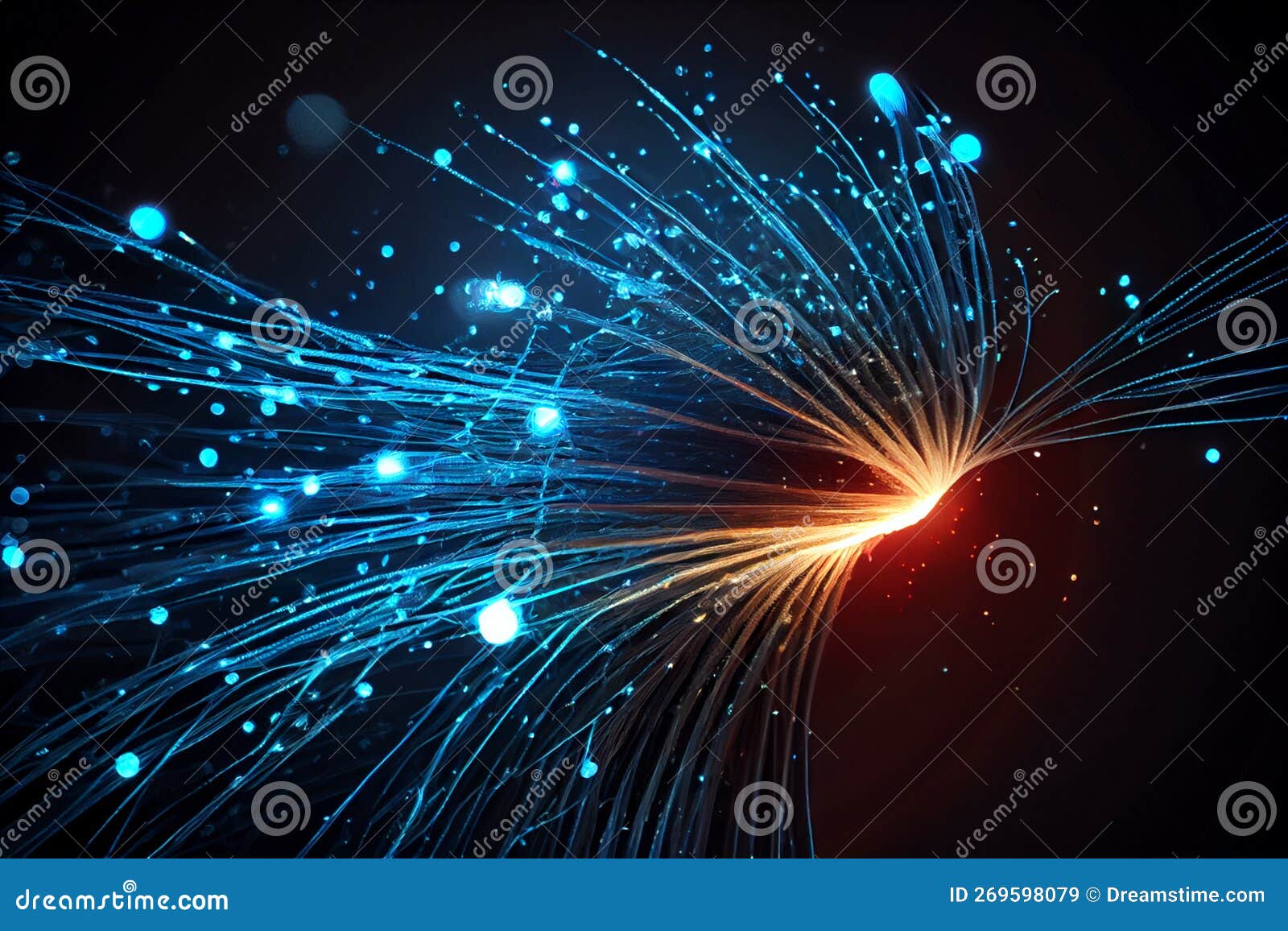 Optical Fiber Cable Created with Generative Ai Stock Image - Image of ...