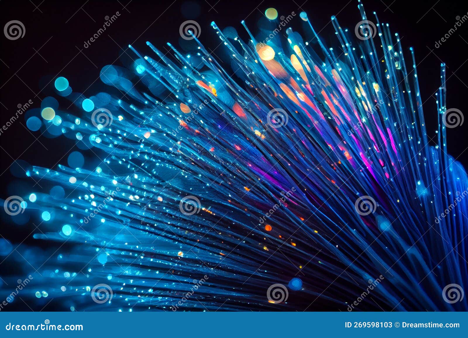 Optical Fiber Cable Created with Generative Ai Stock Image - Image of ...