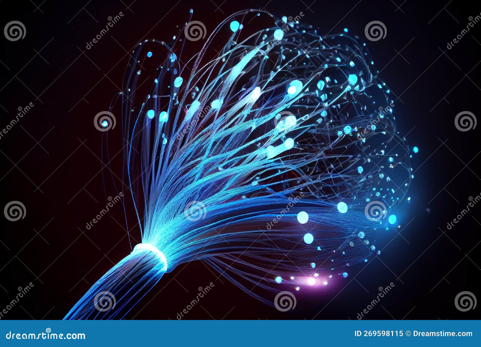Optical Fiber Cable Created with Generative Ai Stock Image - Image of ...