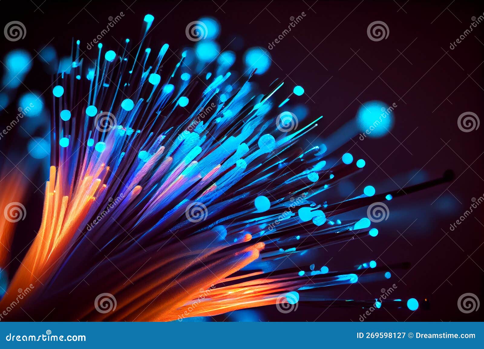 Optical Fiber Cable Created with Generative Ai Stock Image - Image of ...
