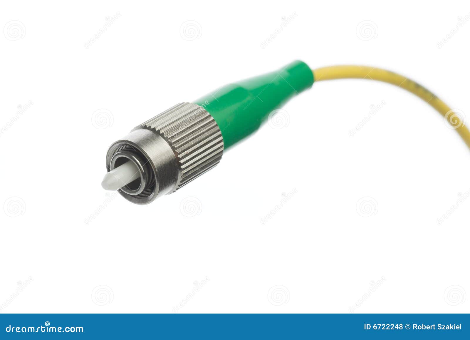 Optical fiber connector stock photo. Image of electric - 6722248