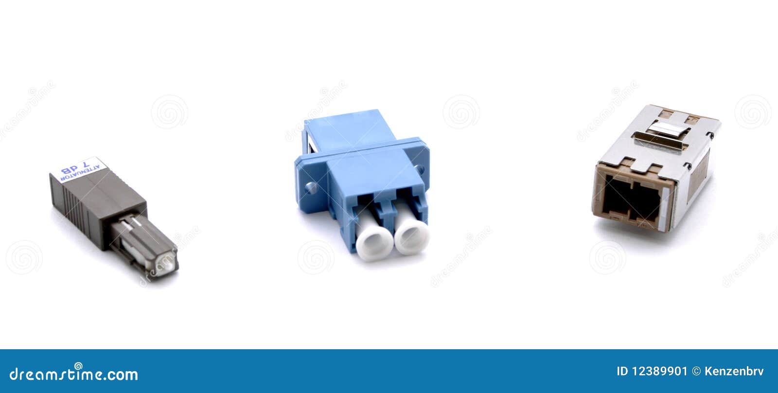 Optical fiber connectors stock image. Image of attenuator - 12389901