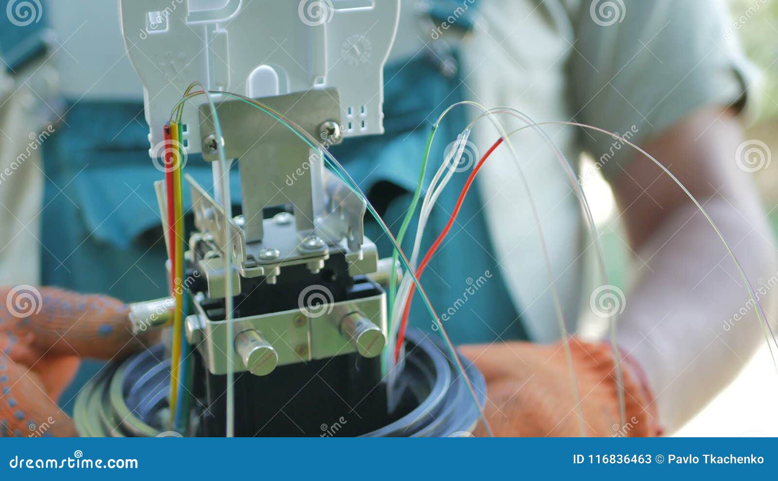 Optical Fiber Data Transmission Equipment Stock Image - Image of ...