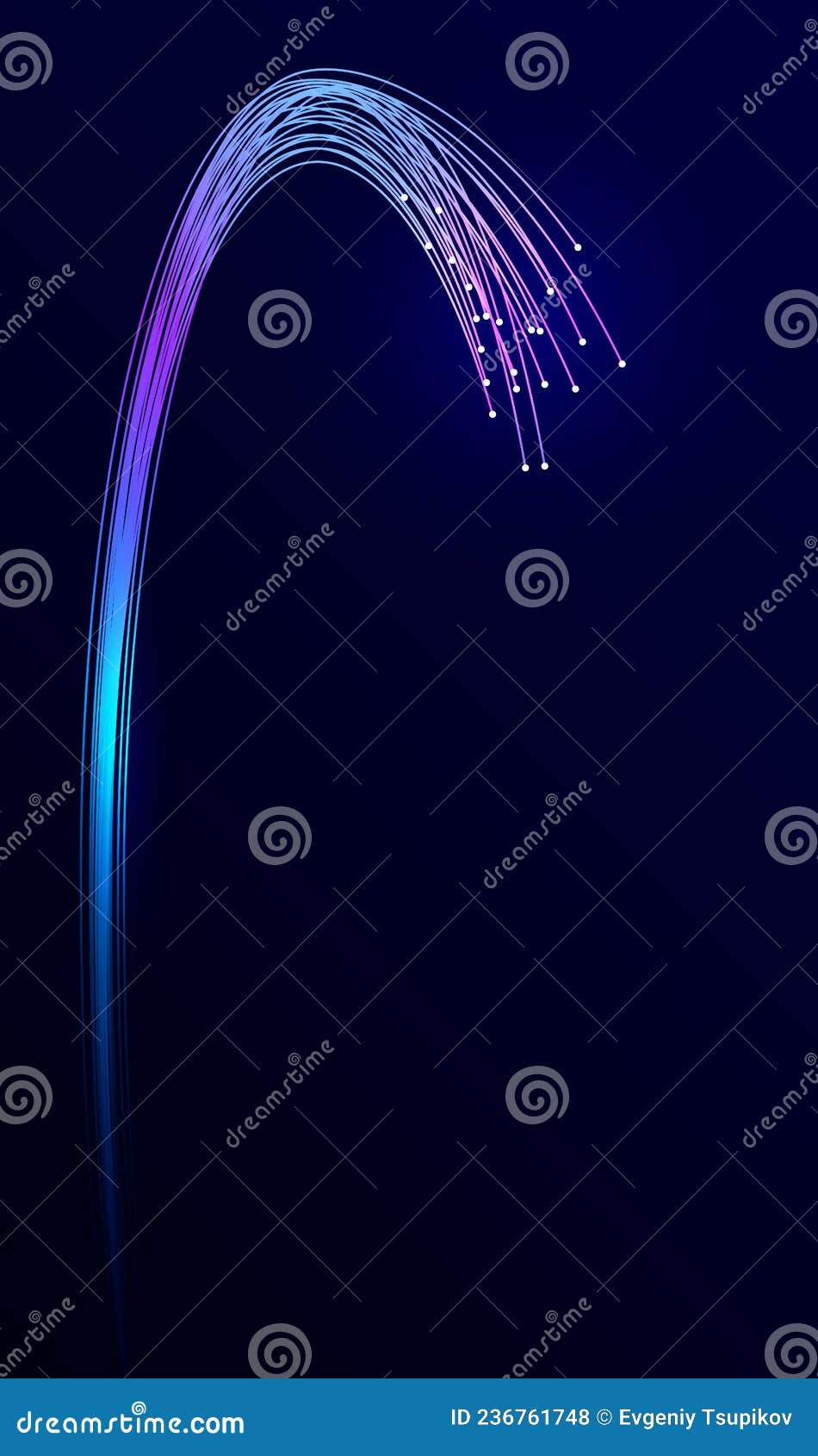 Optical Fiber of Digital Information Stock Vector - Illustration of ...