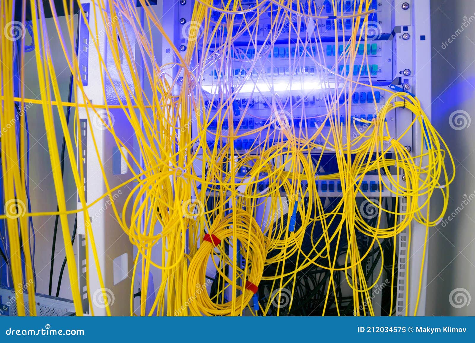 Optical Fiber Distribution Frame is Located in the Server Room of the ...