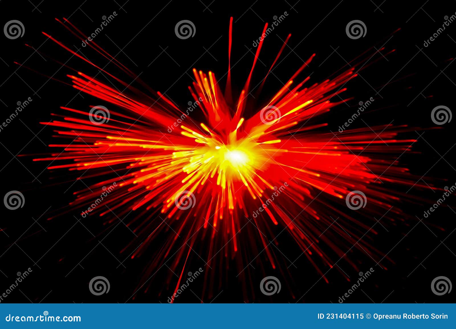 Optical Fiber Light Explosion Effect Stock Image - Image of industry ...