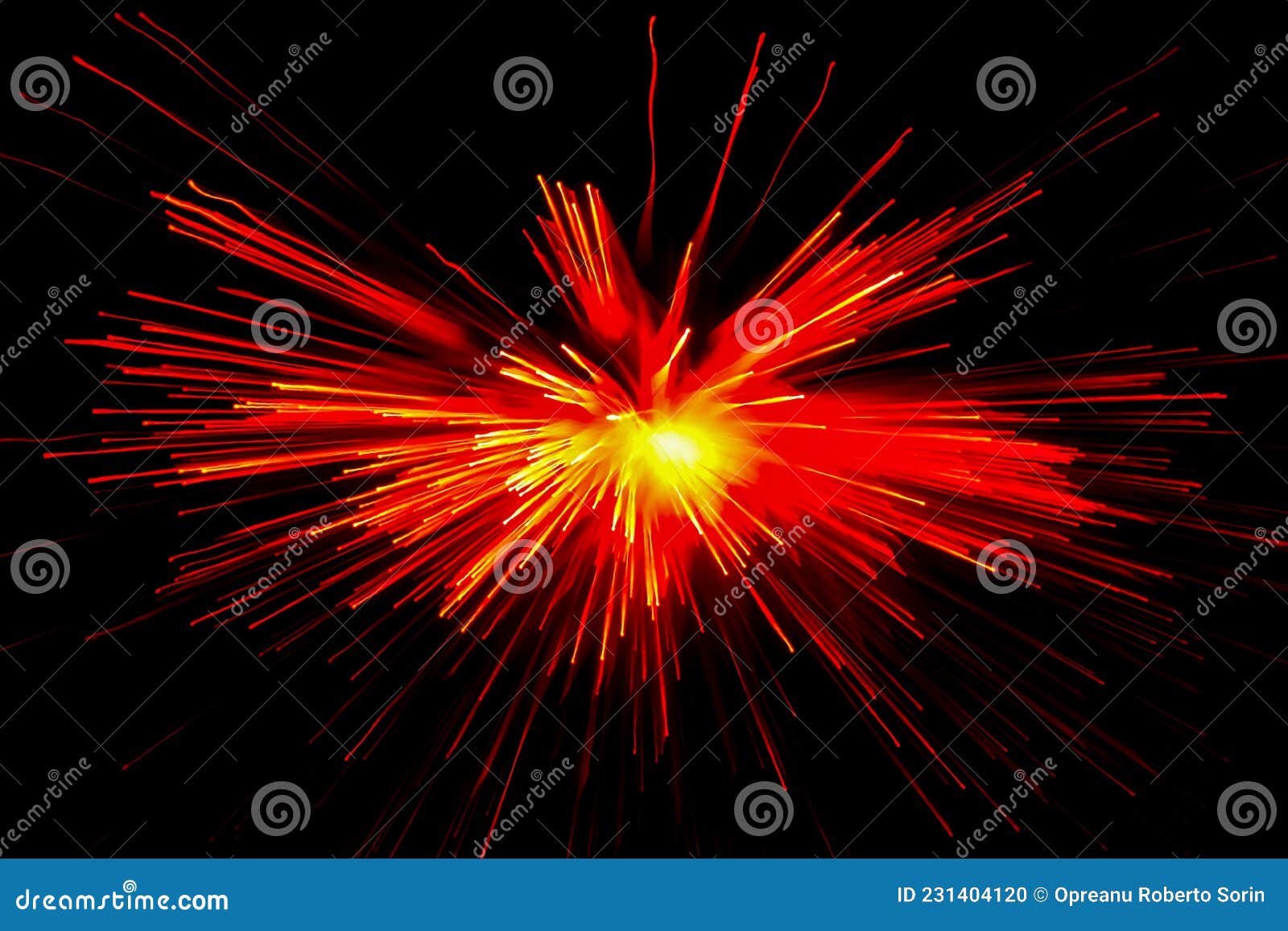Optical Fiber Light Explosion Effect Stock Photo - Image of defocused ...