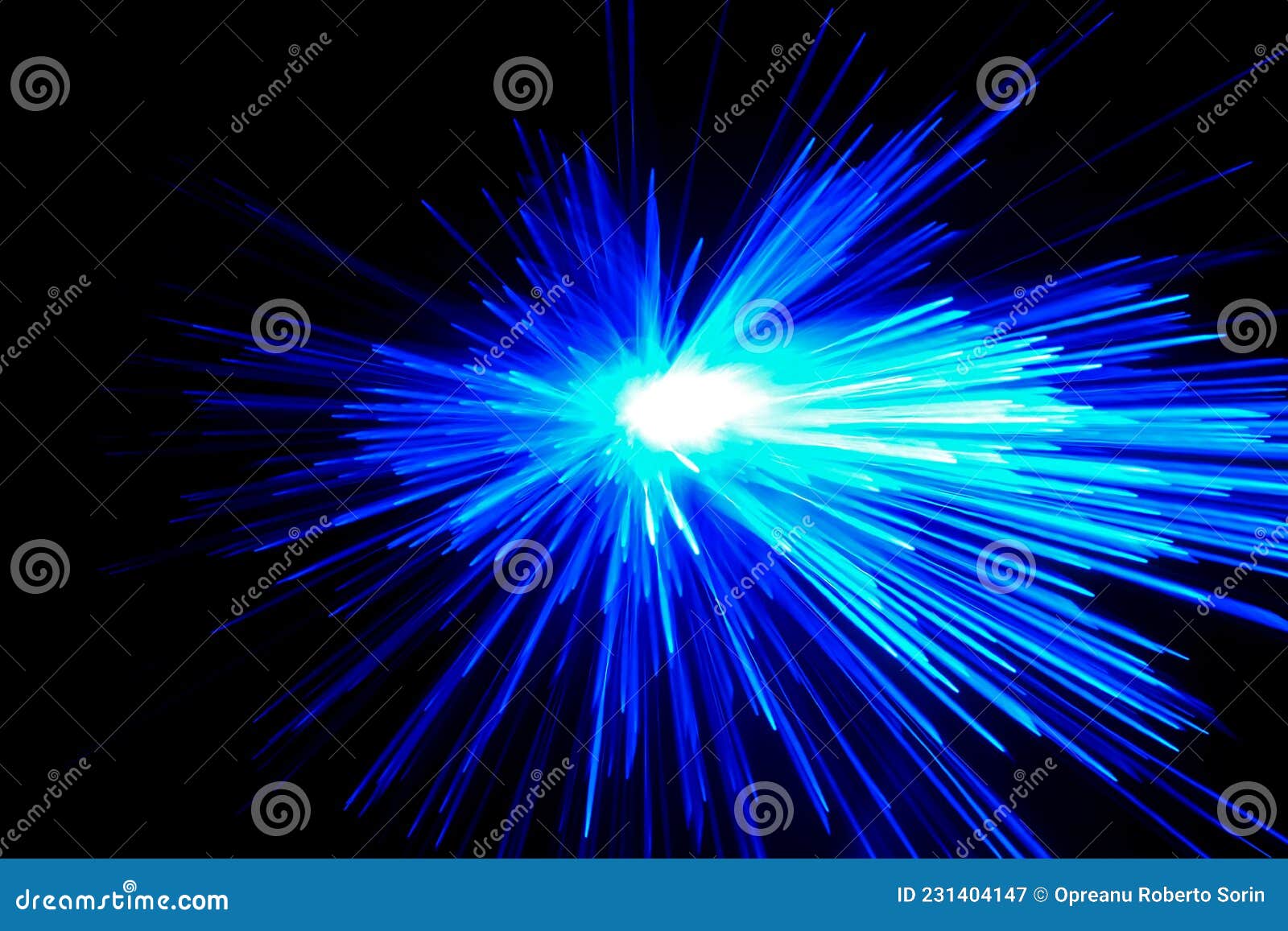 Optical Fiber Light Explosion Effect Stock Image - Image of cable ...