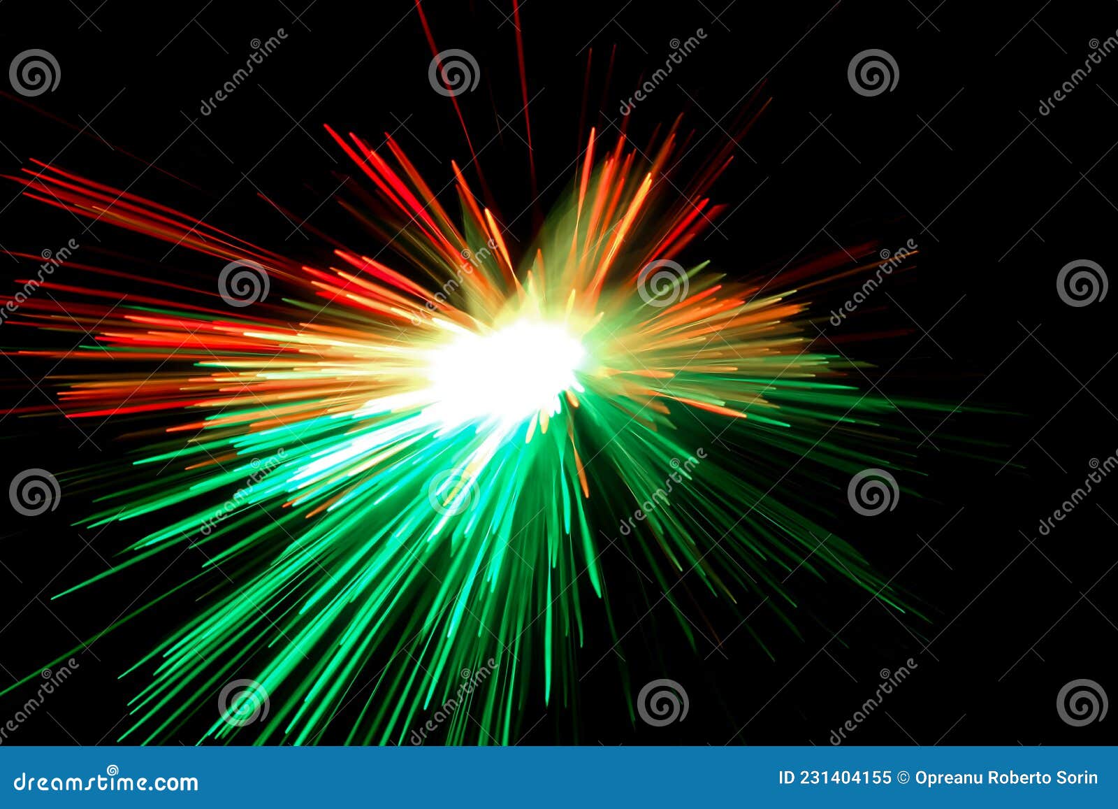 Optical Fiber Light Explosion Effect Stock Image - Image of high ...