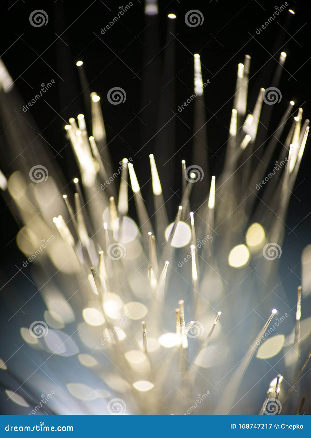 Optical Fiber Network Cable on Black Background Stock Image - Image of ...