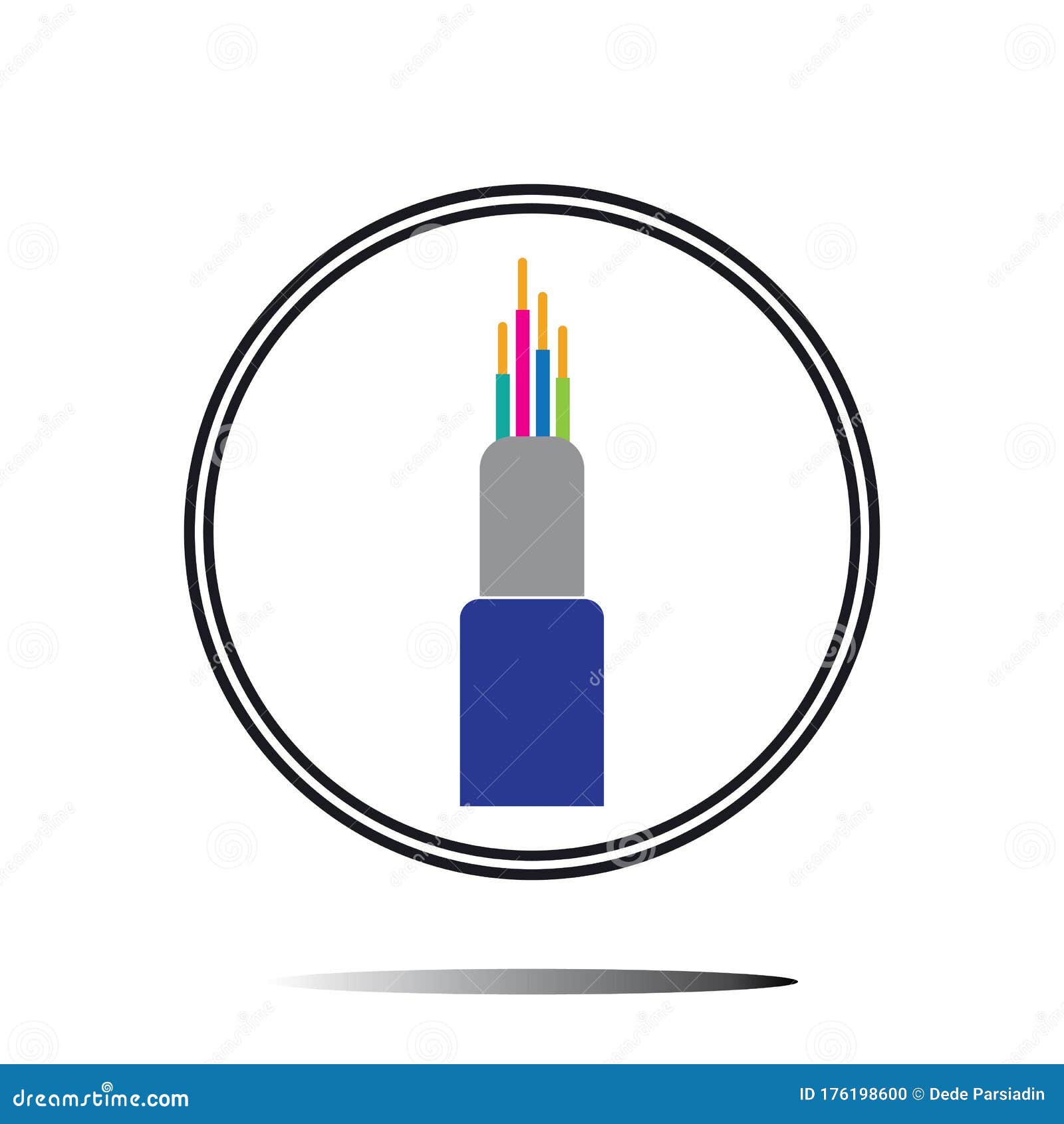 Optical fiber stock vector. Illustration of light, object - 176198600