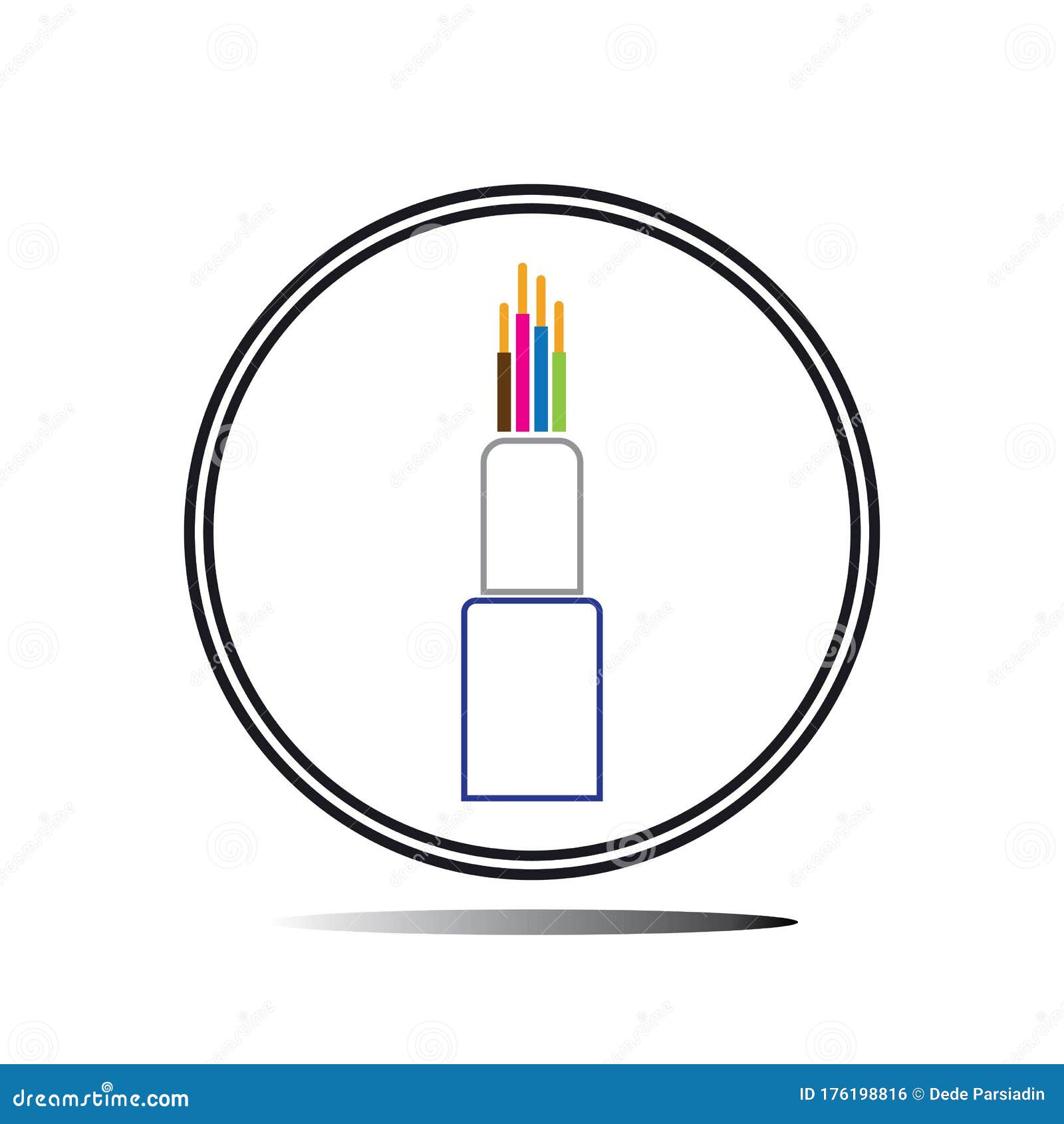 Optical fiber stock vector. Illustration of light, optical - 176198816