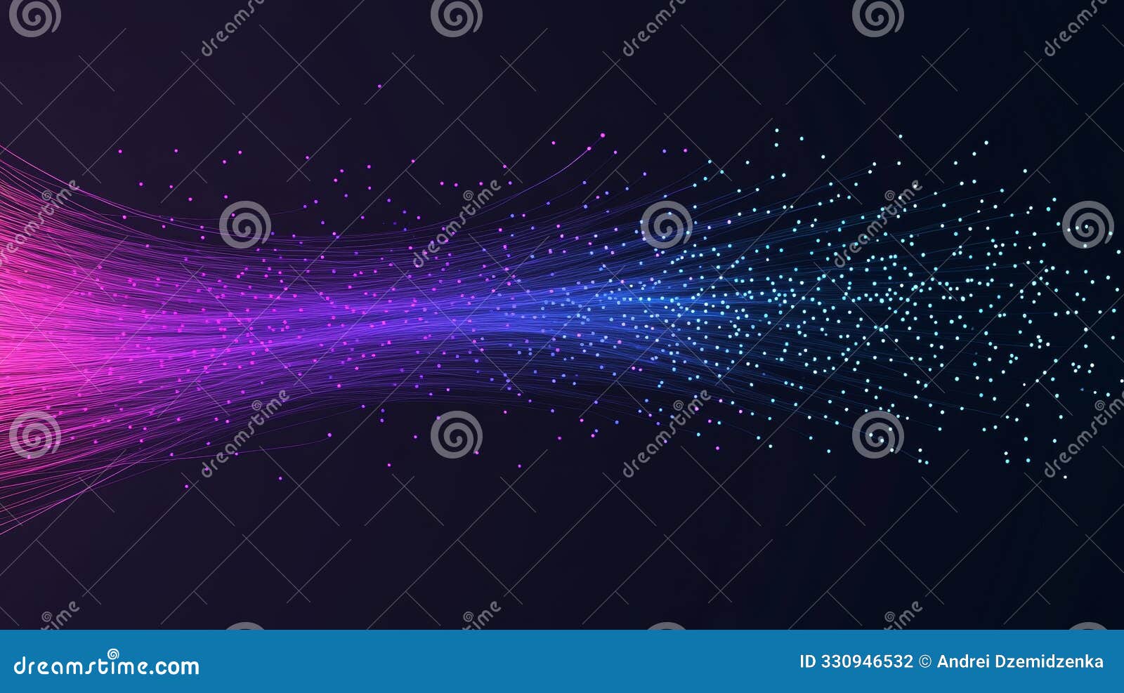 Optical Fiber Particles in 3D Abstract Orange Stock Illustration ...