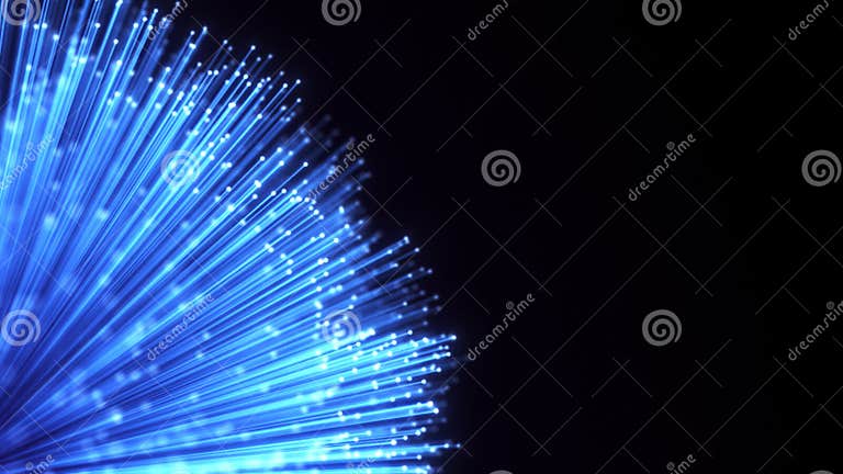 Optical Fiber Sheaf Abstract Background. Glowing Bundle of Optic Cables Stock Illustration ...