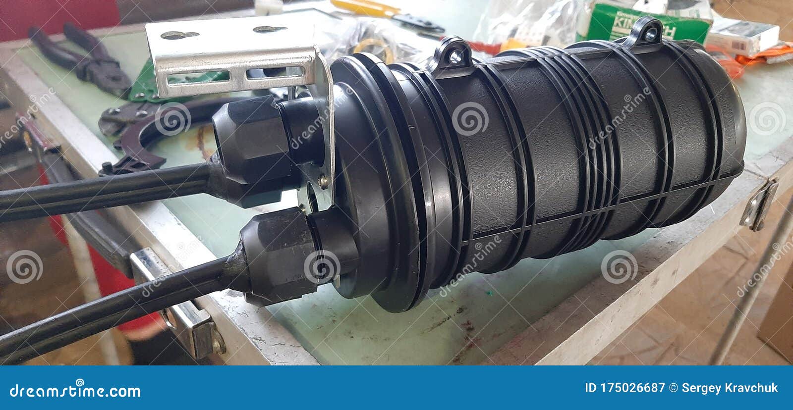 Optical Fiber Soldering, Coupling Assembly Stock Image - Image of ...