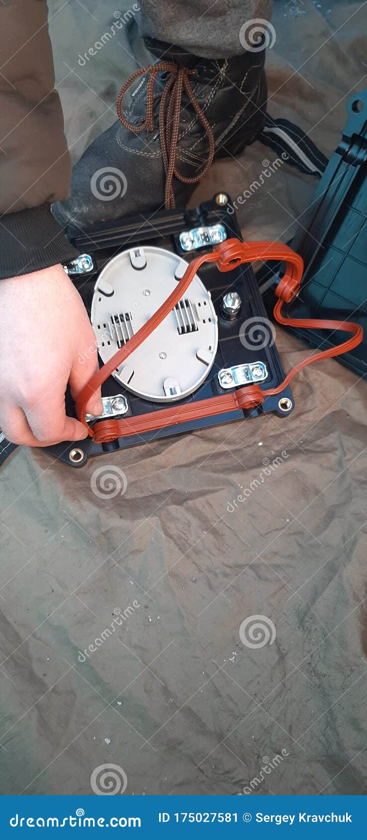 Optical Fiber Soldering, Coupling Assembly Stock Image - Image of ...