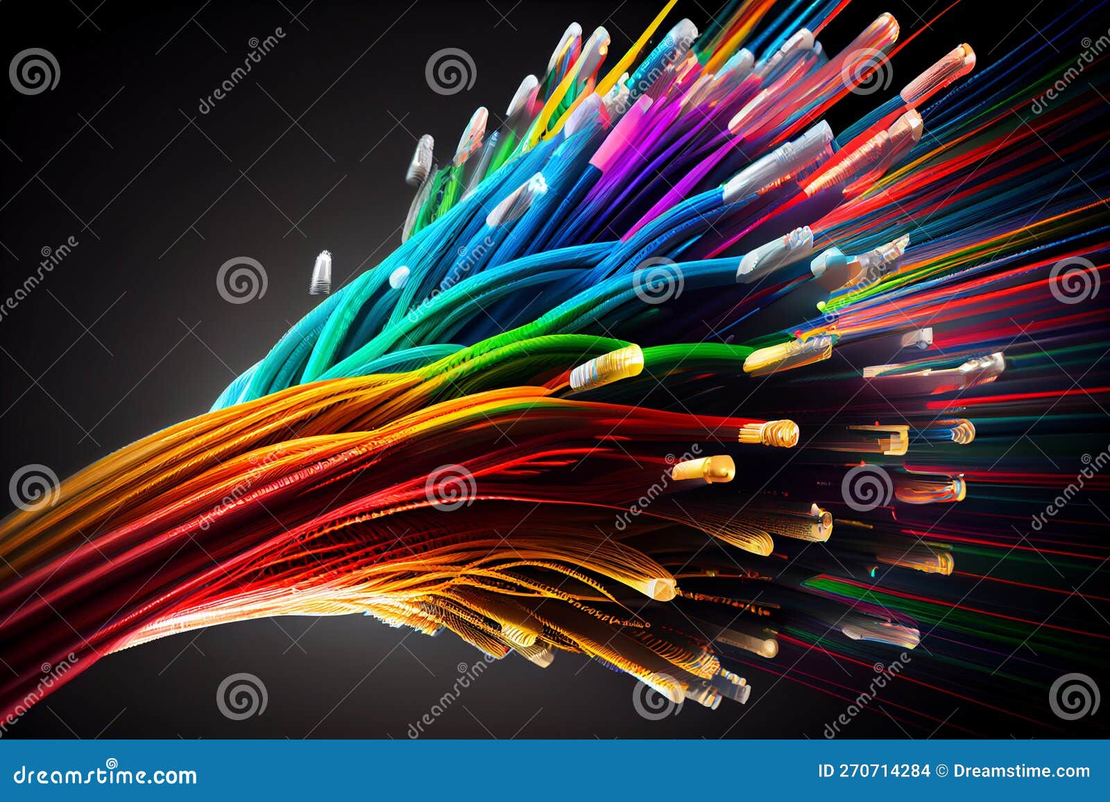Optical Fiber Speed Concept.generative Ai Stock Illustration ...