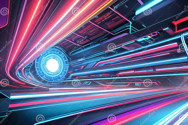 Optical Fiber Speed Network.AI Generated Stock Illustration ...