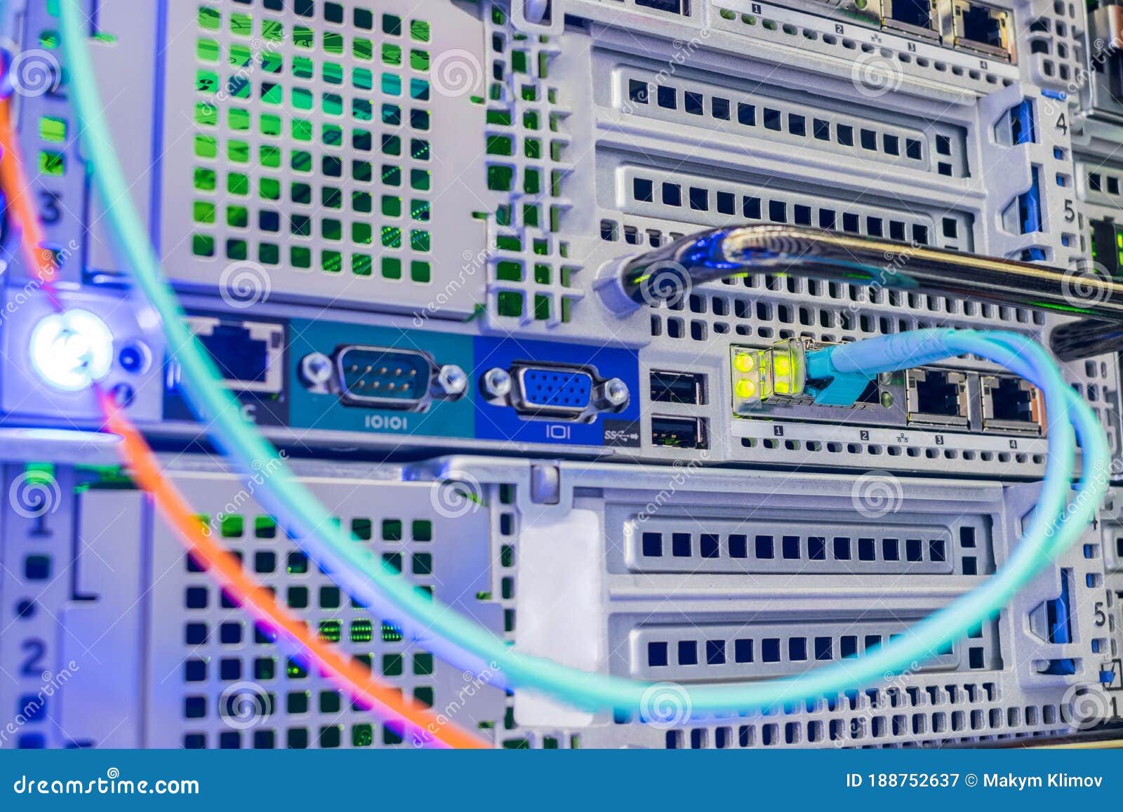 Powerful Server Equipment Is Installed In The Datacenter Rack. Modern ... Powerful Server Equipment Is Installed In The Datacenter Rack. Modern ...