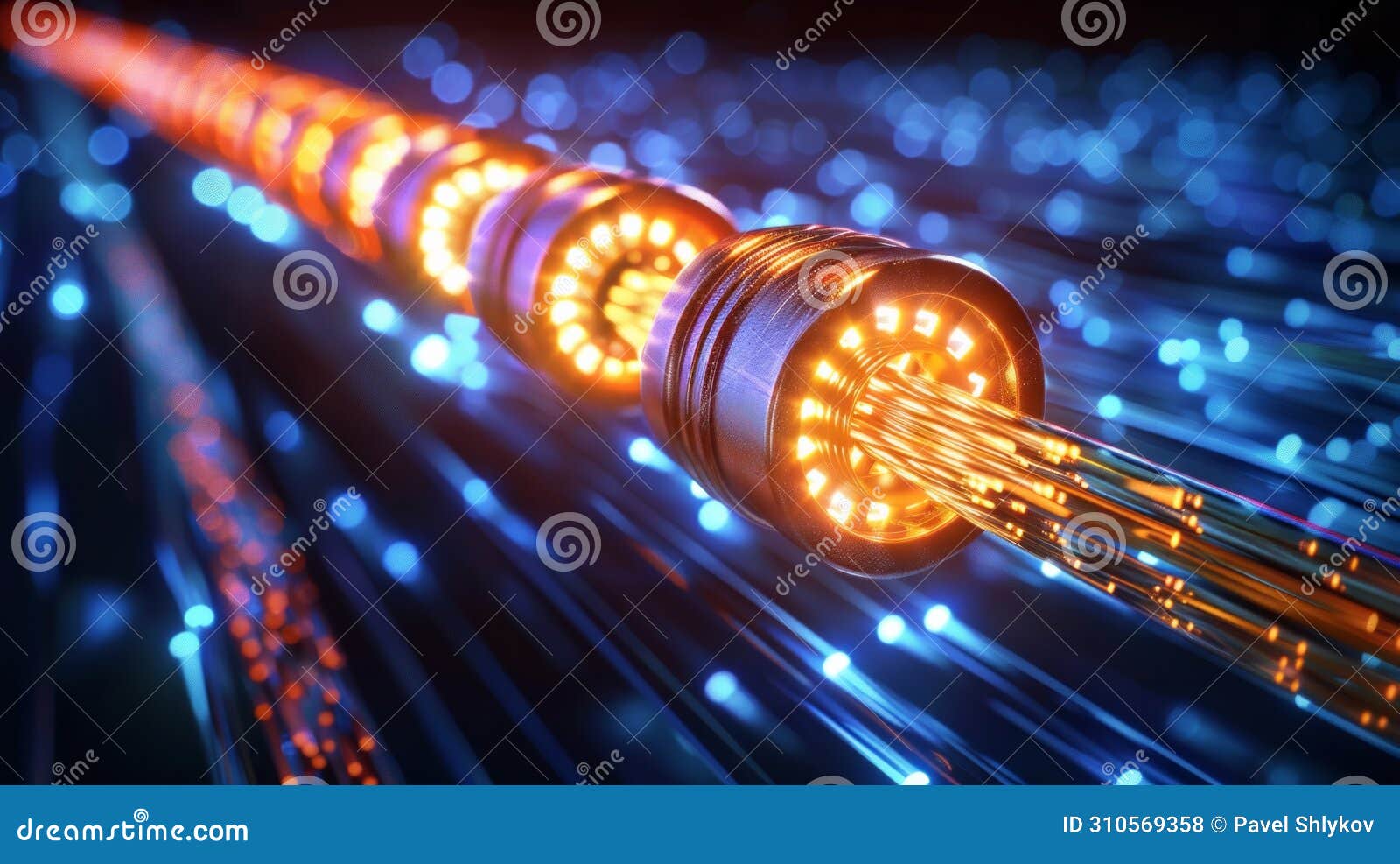 Optical Fiber for Very High Speed Internet Stock Photo - Image of cable ...