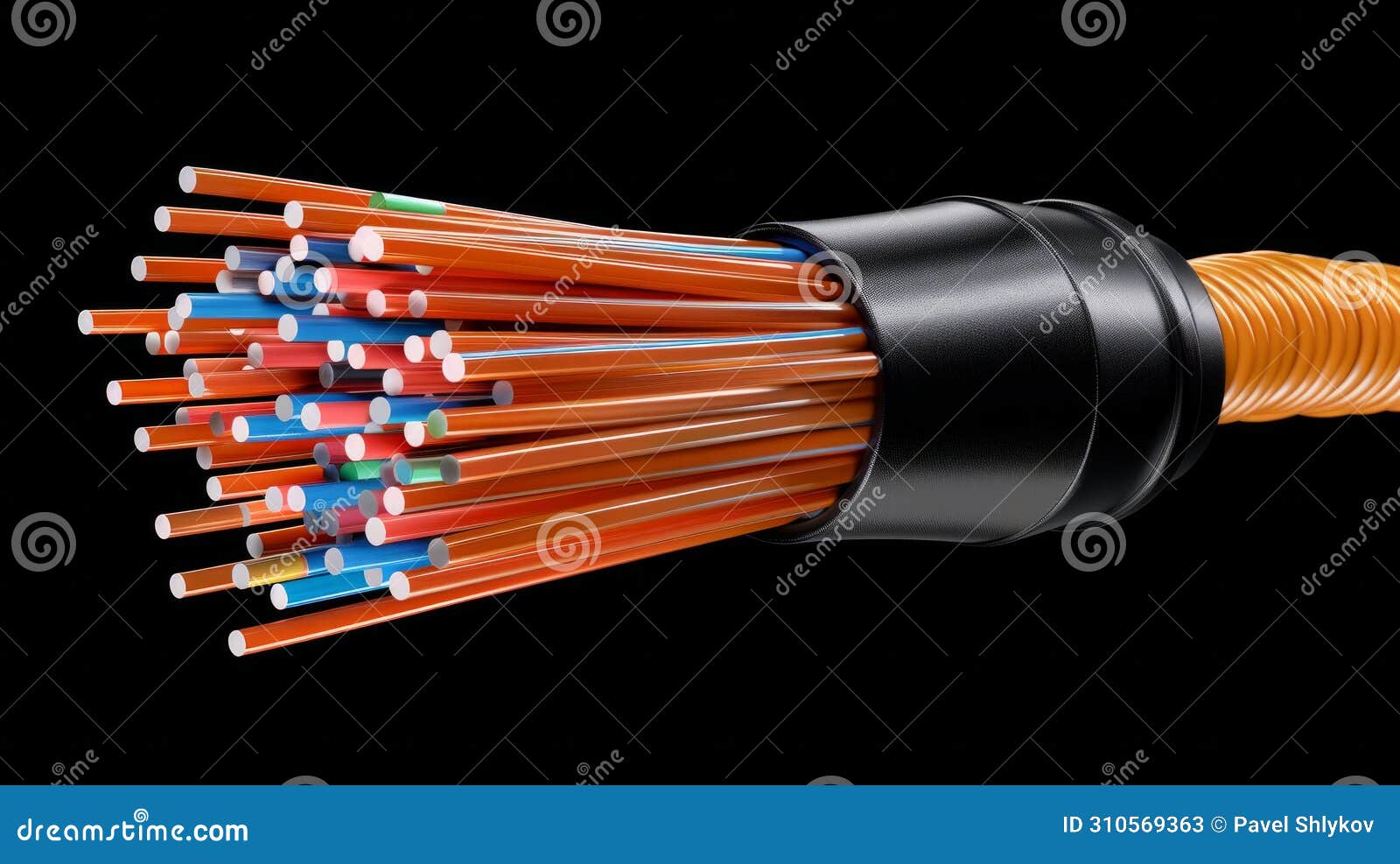 Optical Fiber for Very High Speed Internet Stock Image - Image of ...