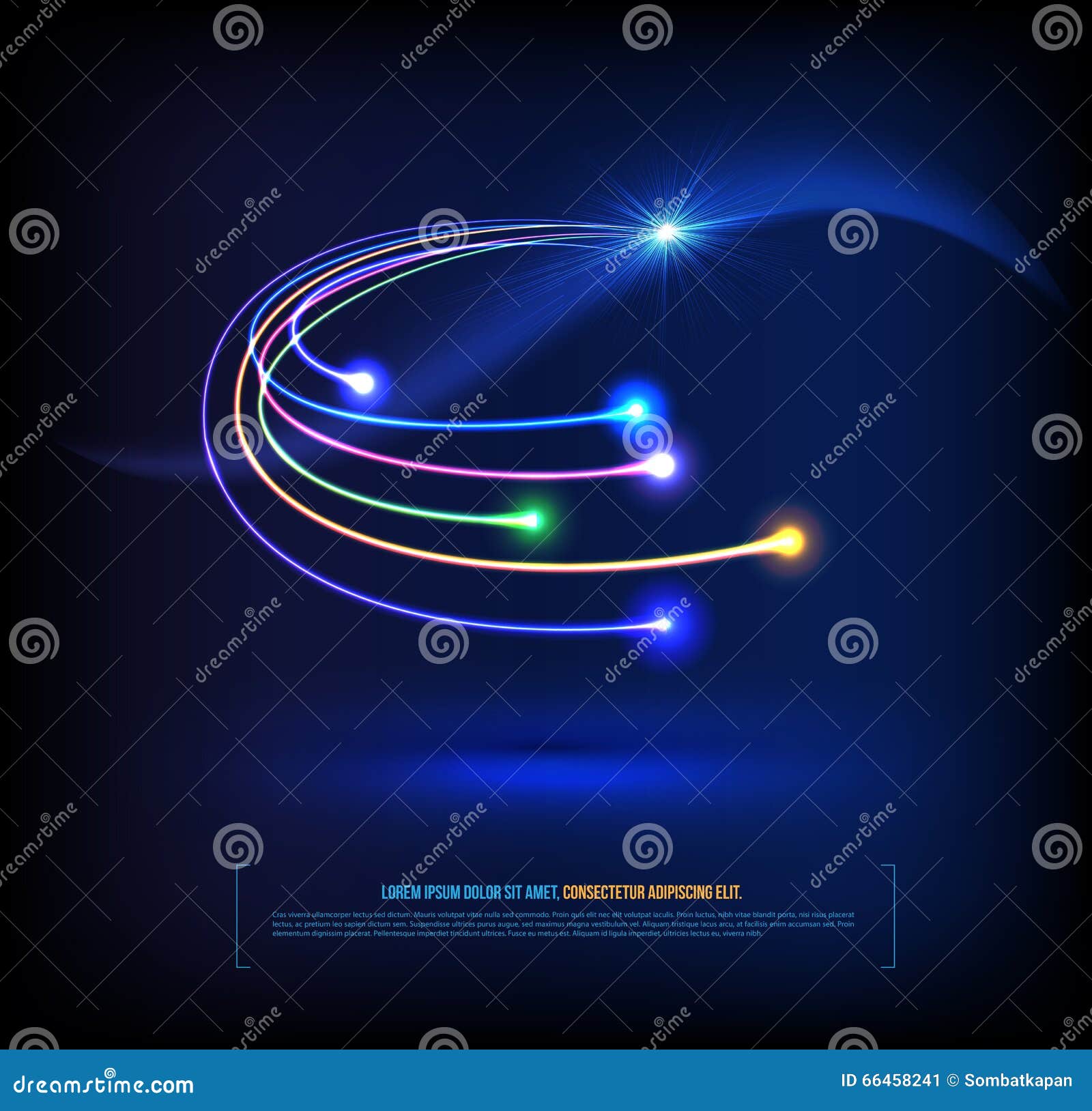 Optical Fibers Communication Concept Stock Vector - Illustration of ...