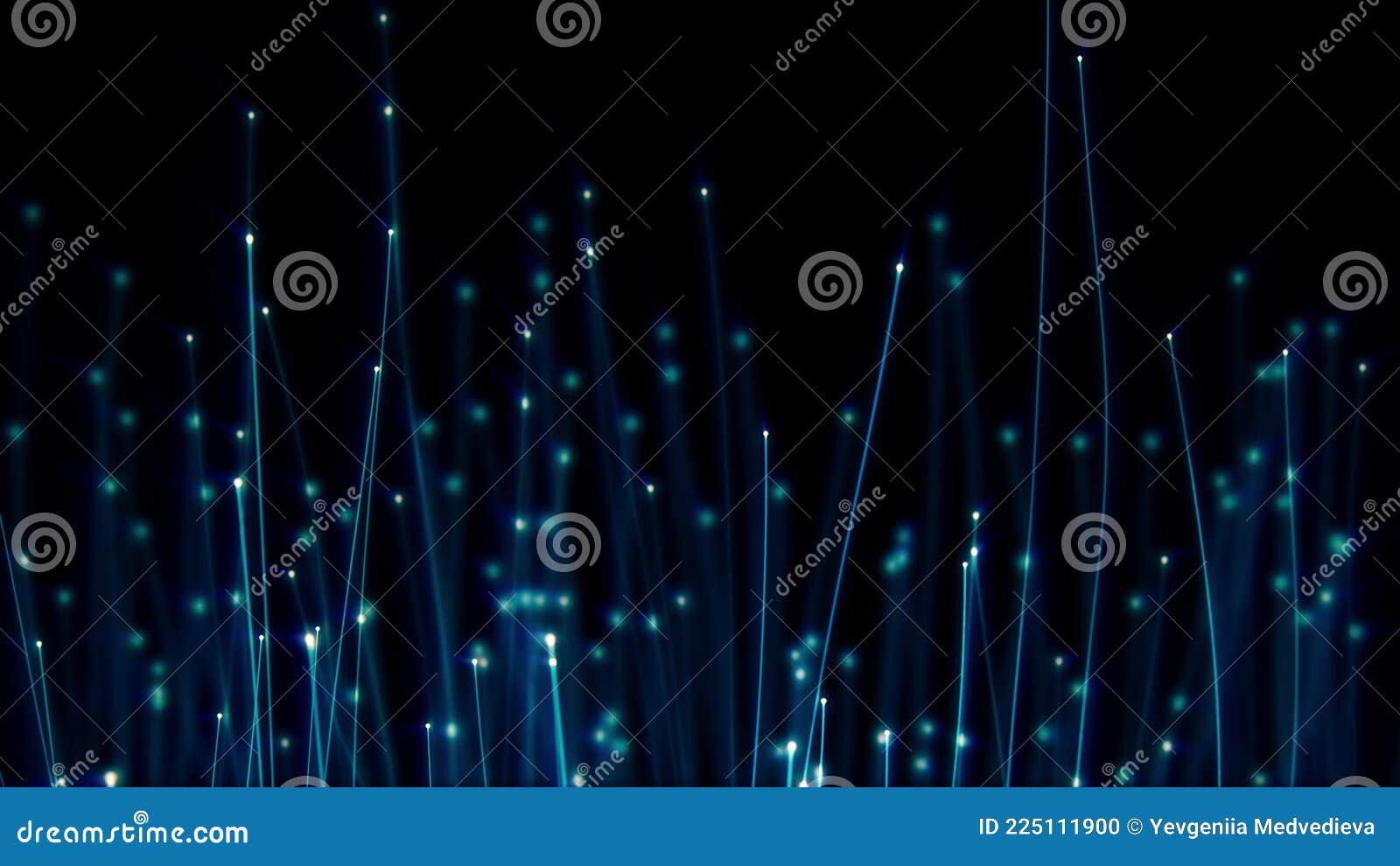 Optical Fibers Distributing Light Signals in Abstract Concept of Nano ...