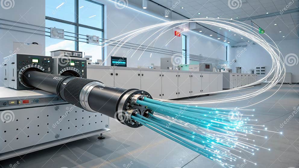 Optical Fibers Merging with Quantum Devices Showcasing Advanced ...