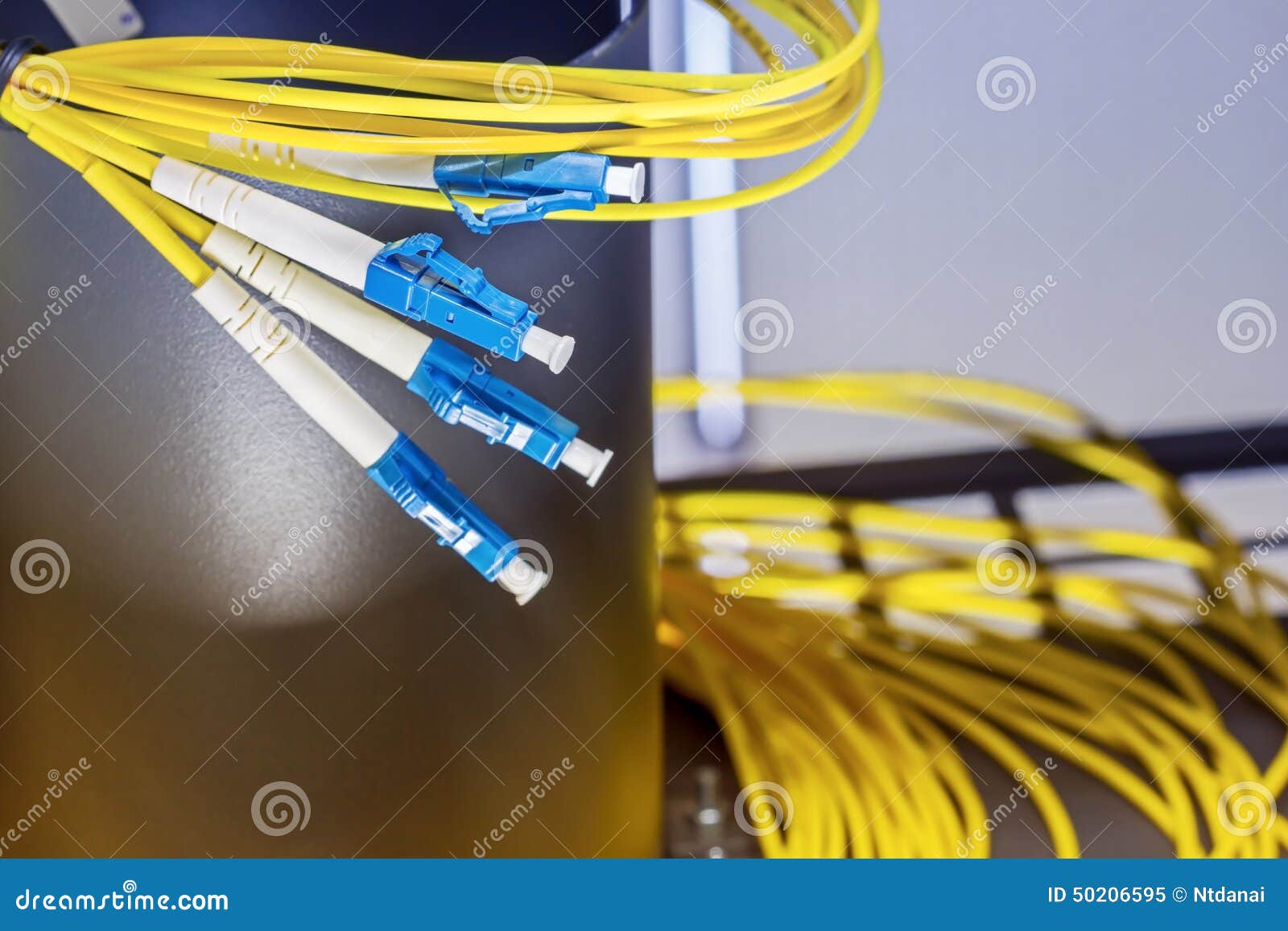 Optical fibre plugs stock image. Image of closeup, wire - 50206595